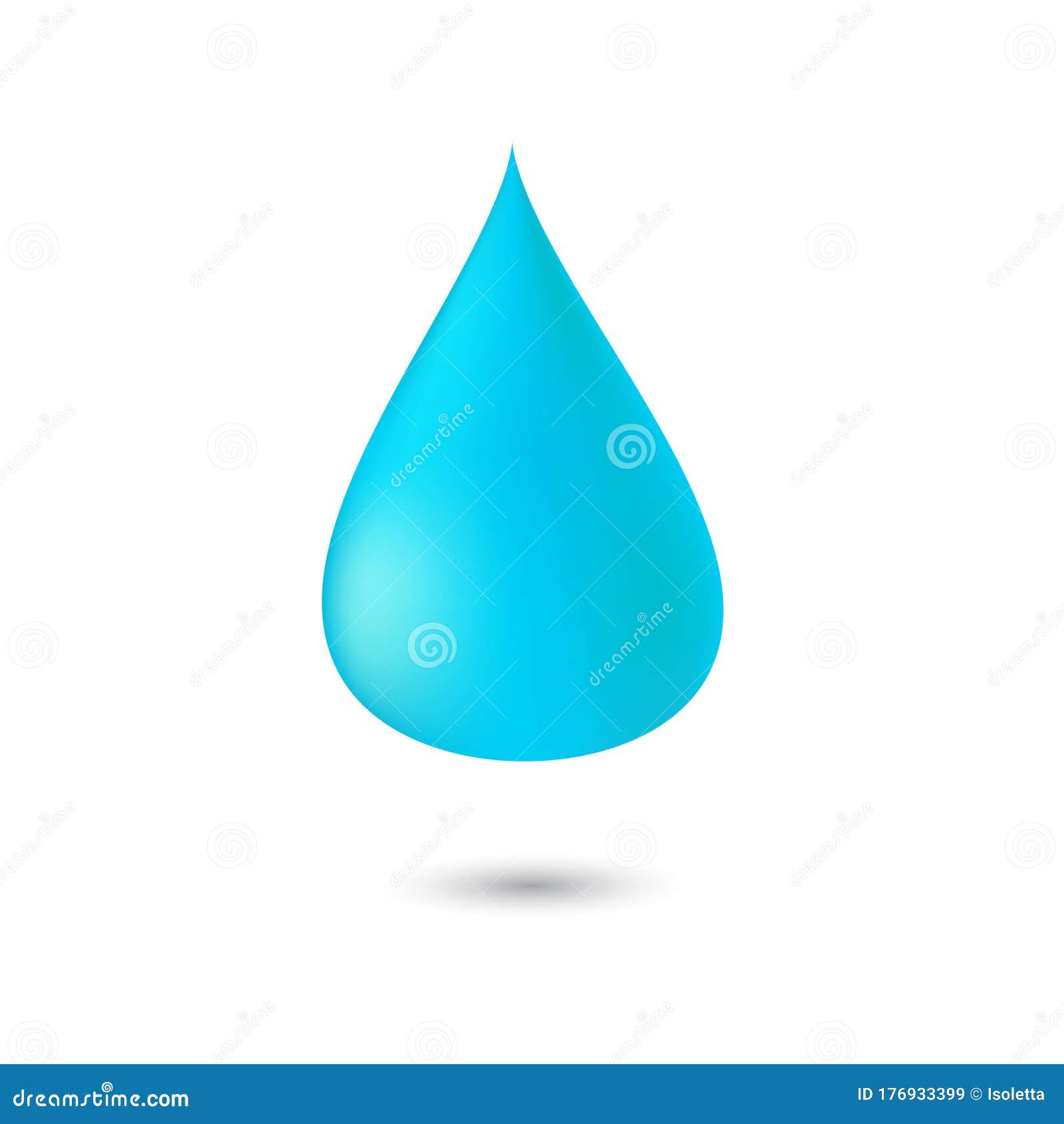 Blue Water Liquid Drop Vector Illustration. Aqua Symbol Stock ...