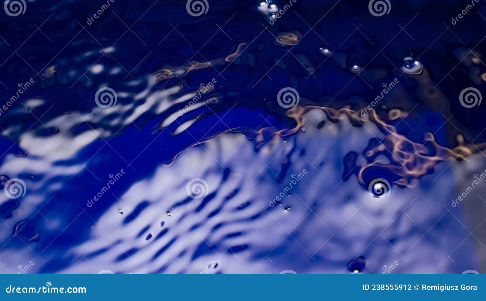 Blue Water Mirror. Abstract Background of Rippled Water Surface Stock ...