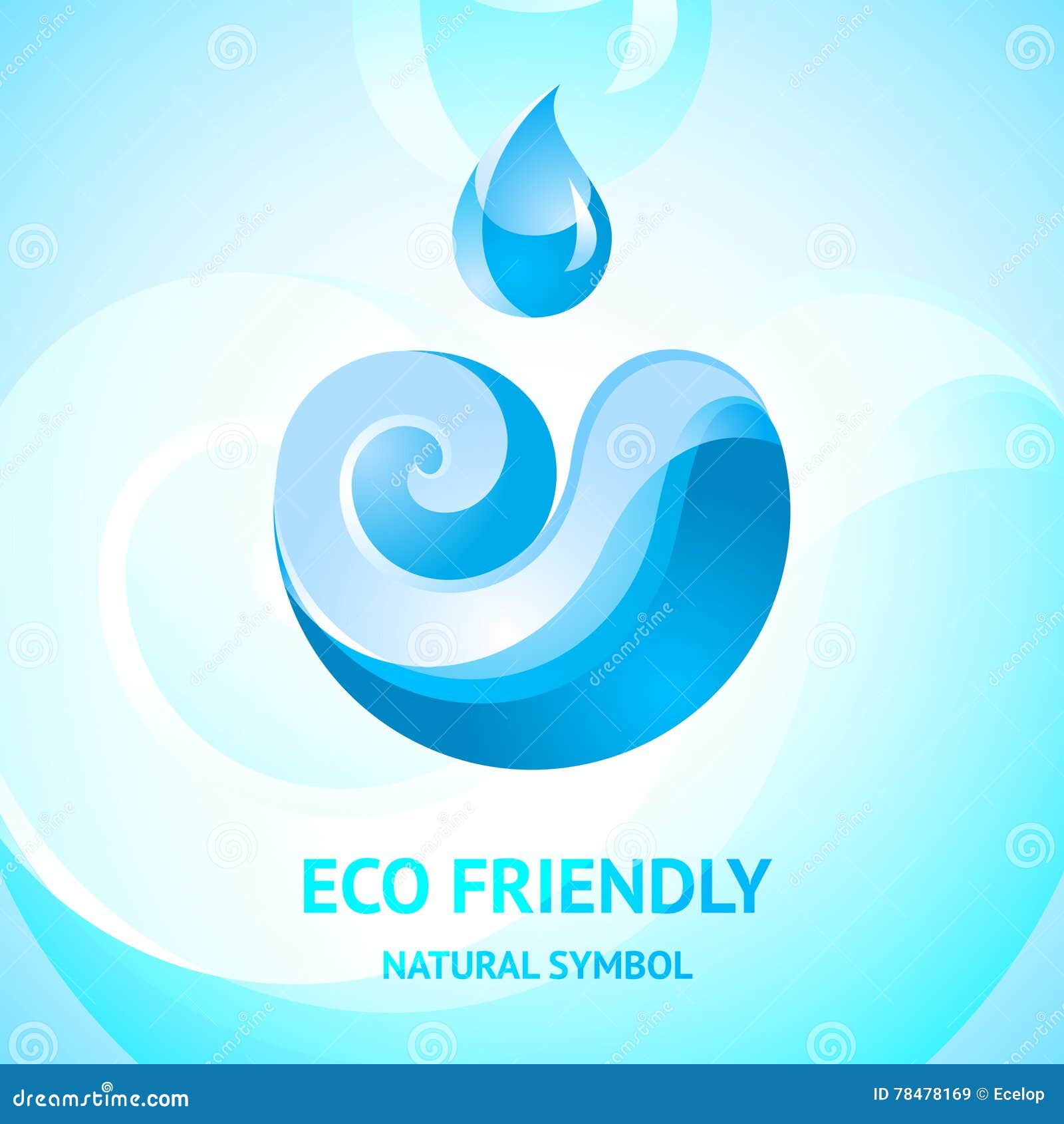 Blue water natural symbol stock vector. Illustration of icon - 78478169