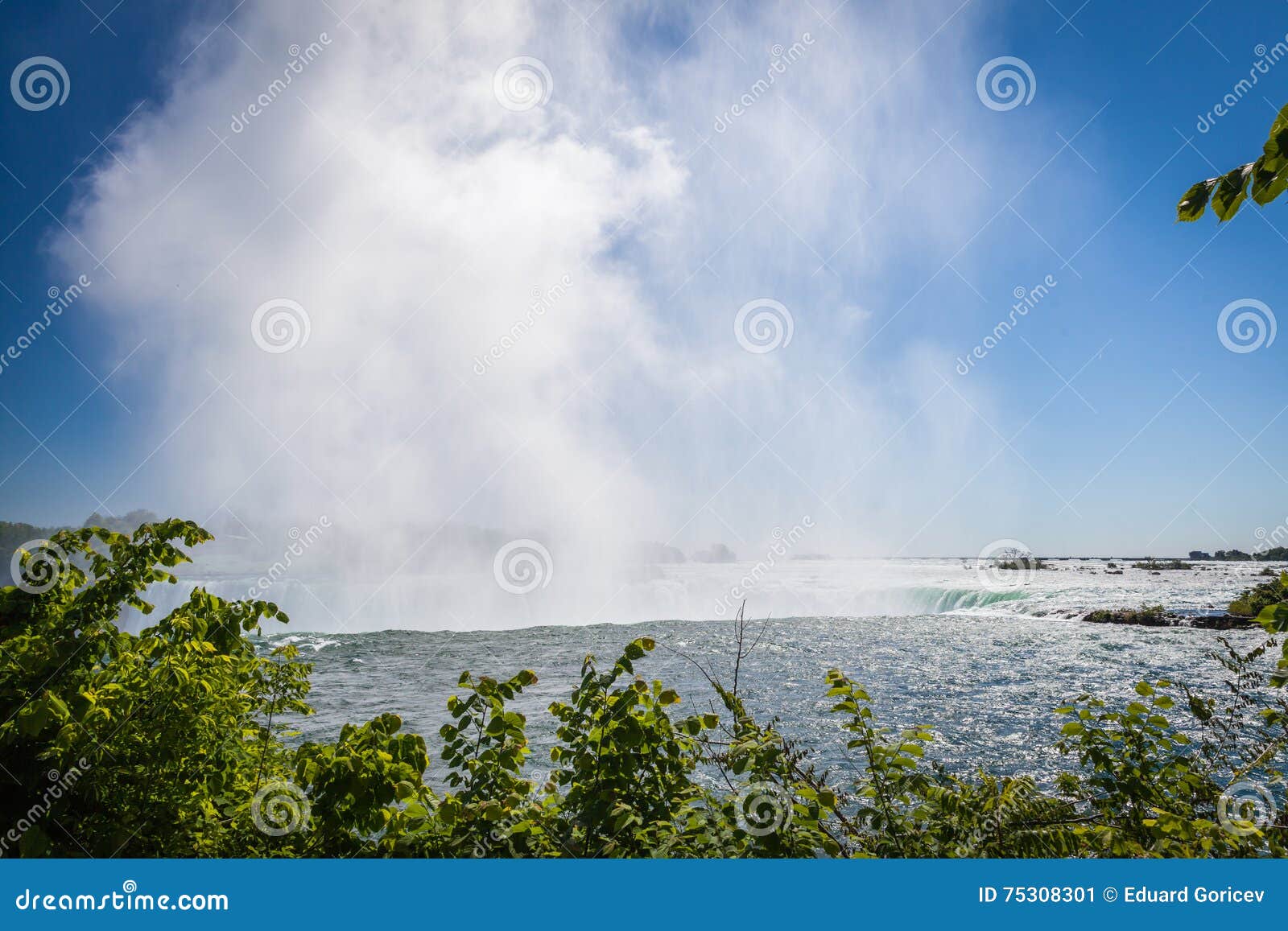 Blue Water in Niagara Falls in Canada Stock Image - Image of brown ...