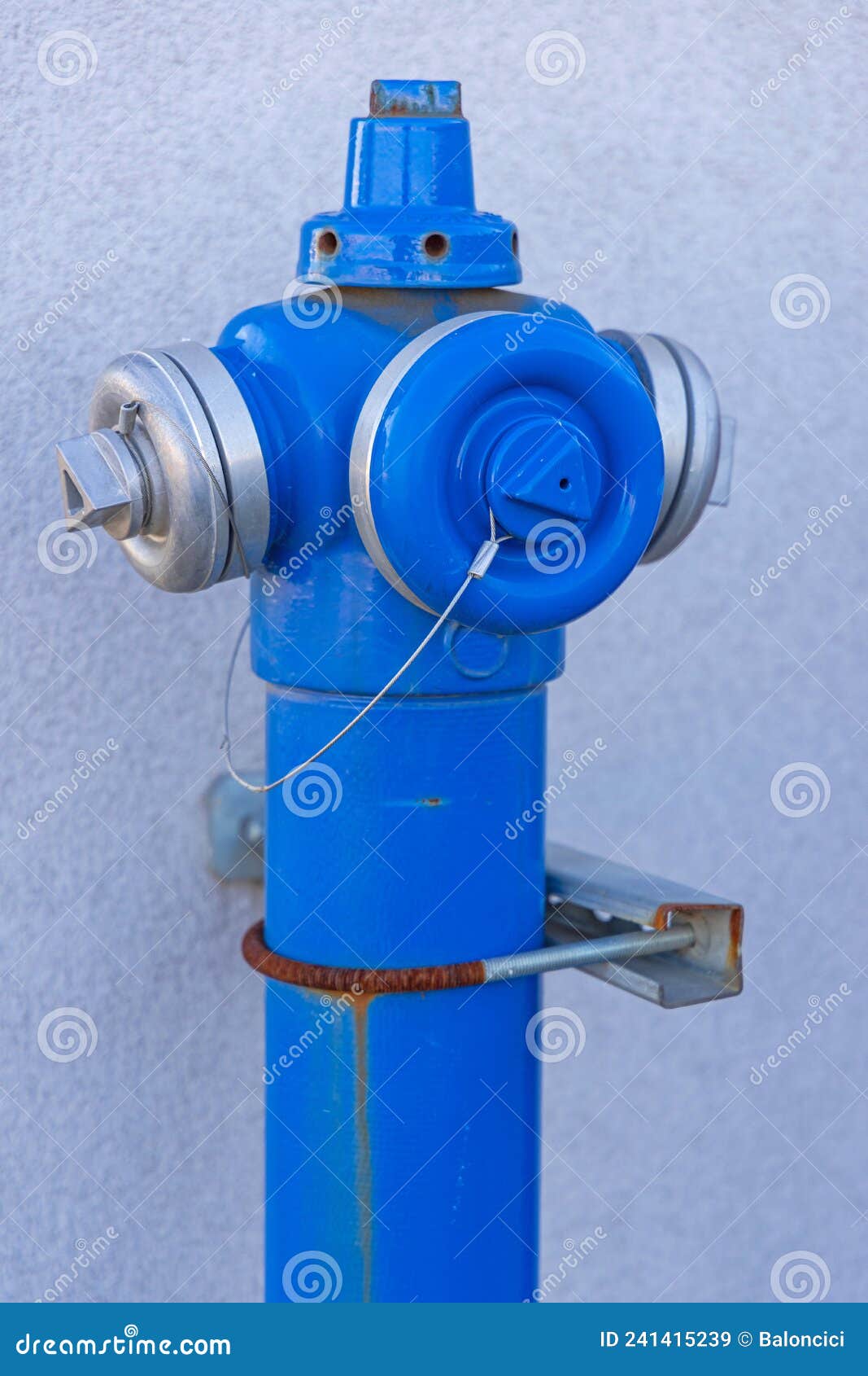 Blue Water Hydrant stock image. Image of connection - 241415239