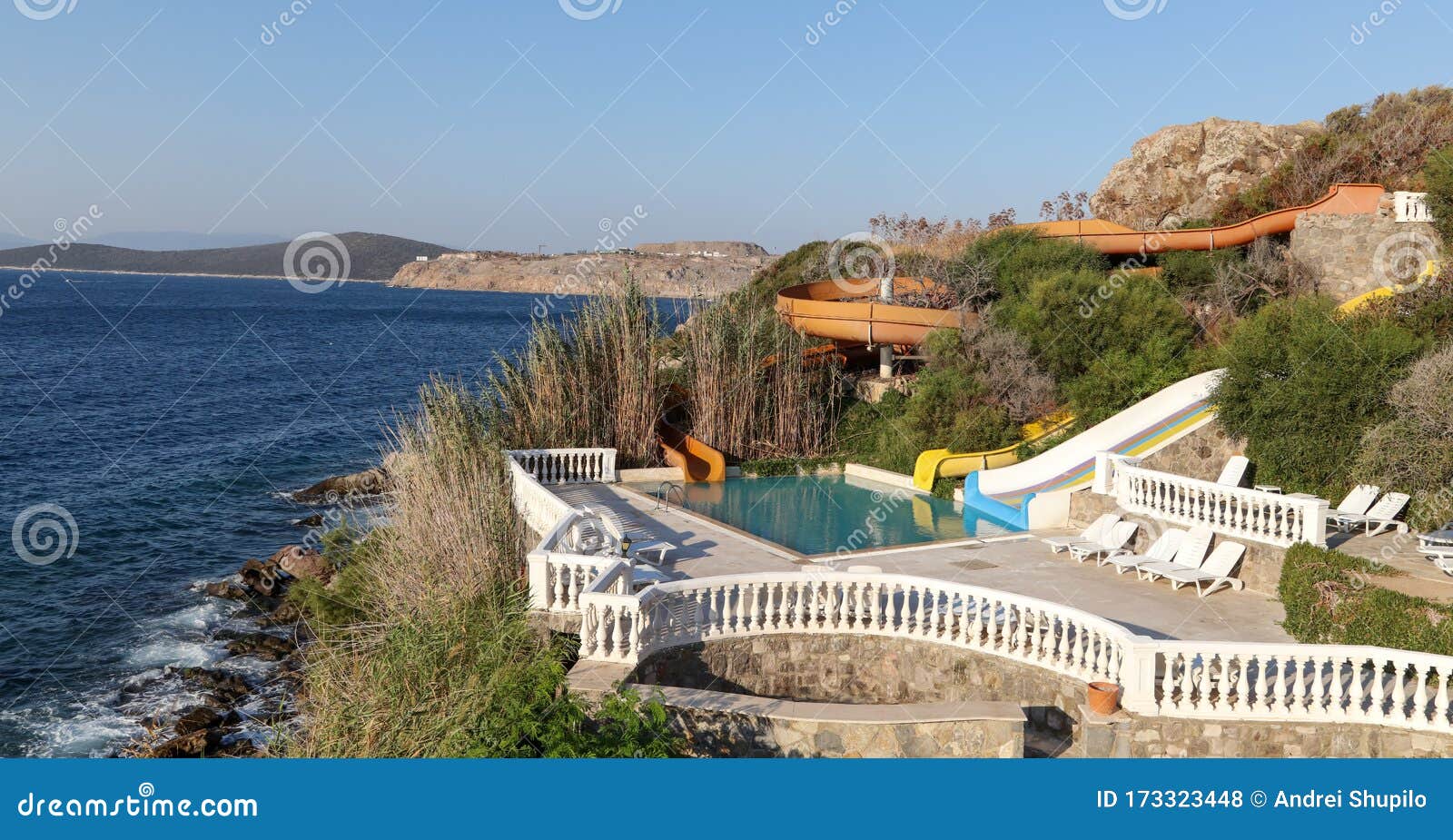 Blue Water in the Pool of the Water Park Stock Photo - Image of summer ...
