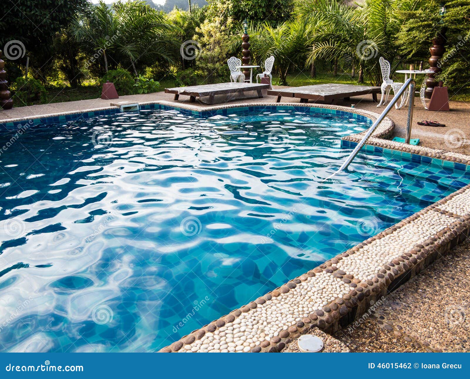 Blue water pool stock photo. Image of swimming, empty - 46015462