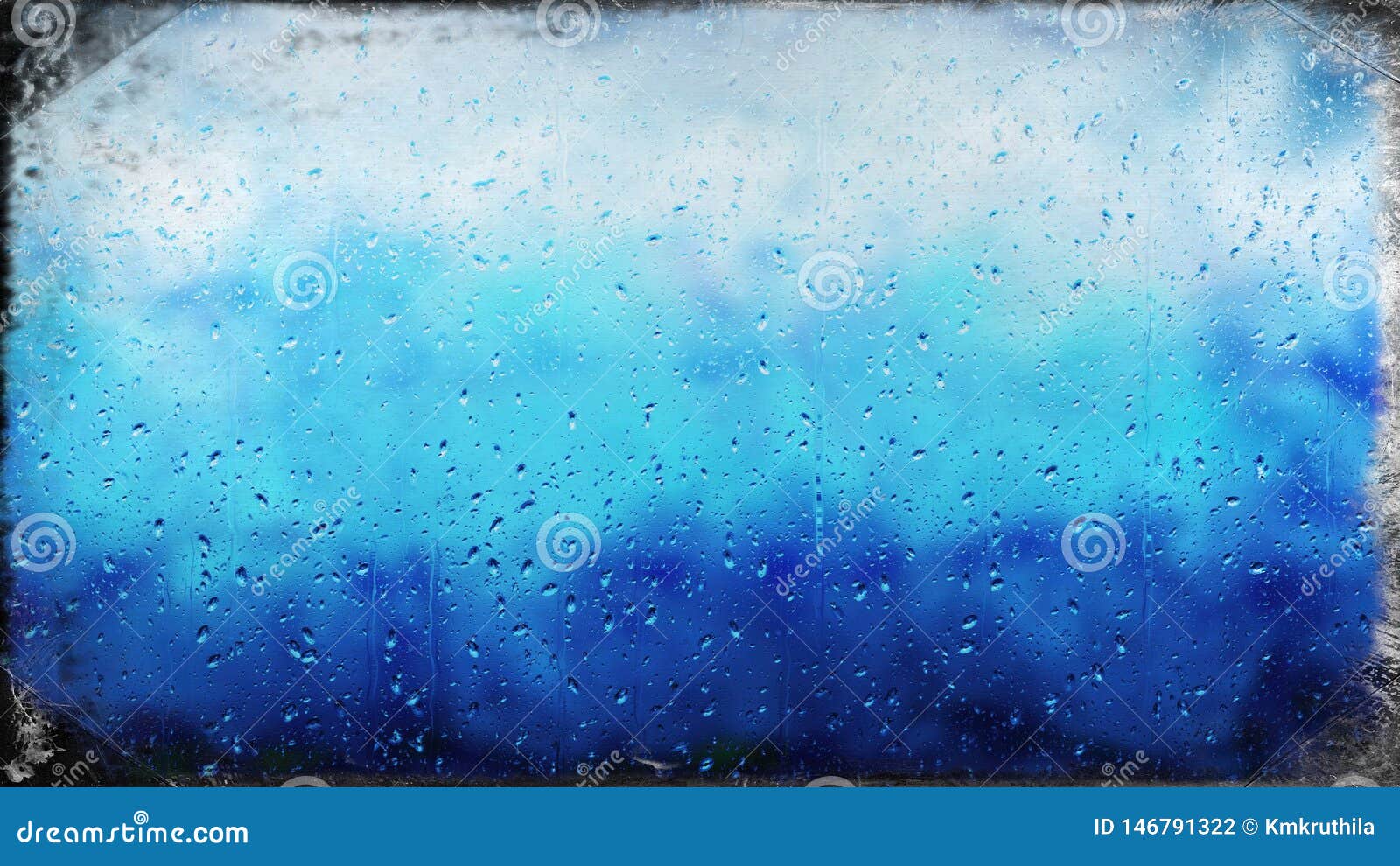 Blue Water Rain Background Beautiful Elegant Illustration Graphic Art ...