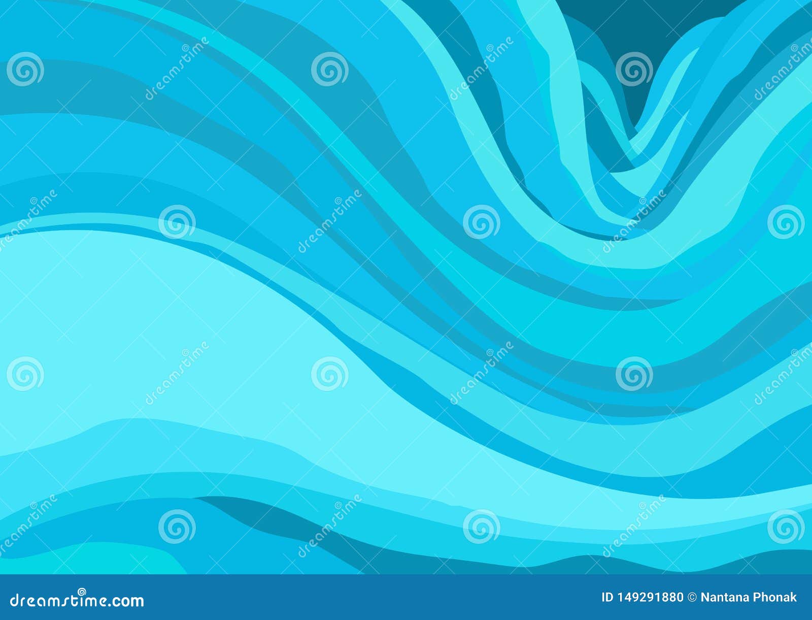 Blue Water in the Sea Design Background Stock Illustration ...
