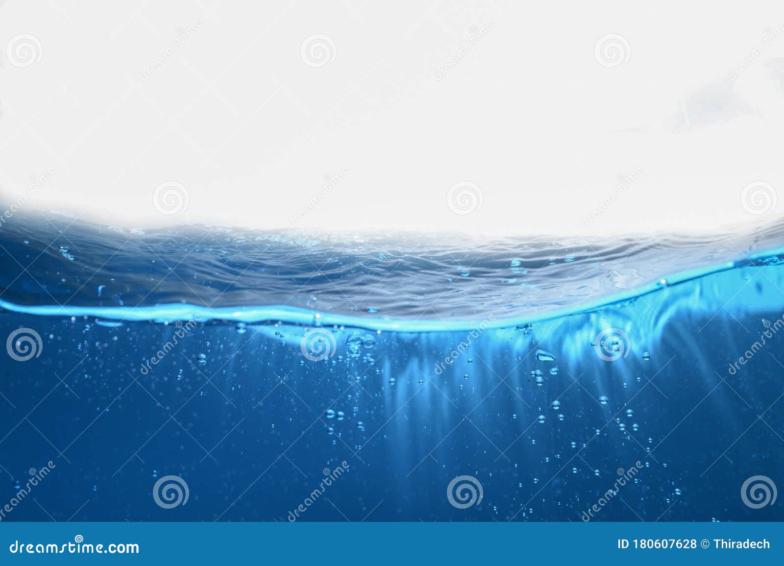 Blue Water with Shadows from Glass Stock Photo - Image of depth, water ...