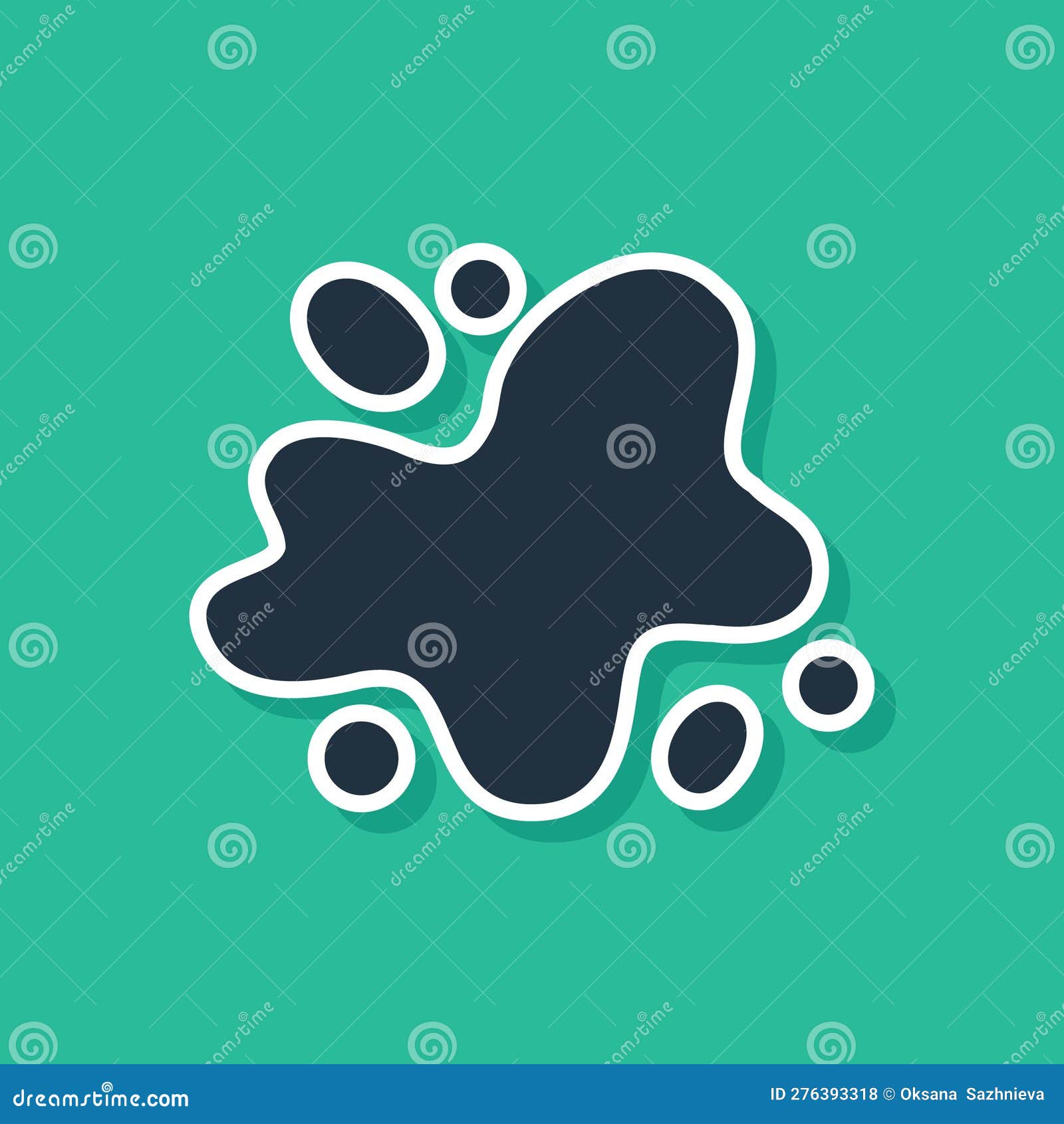 Oil Spill Icon, Black Vector Sign With Editable Strokes, Concept ...