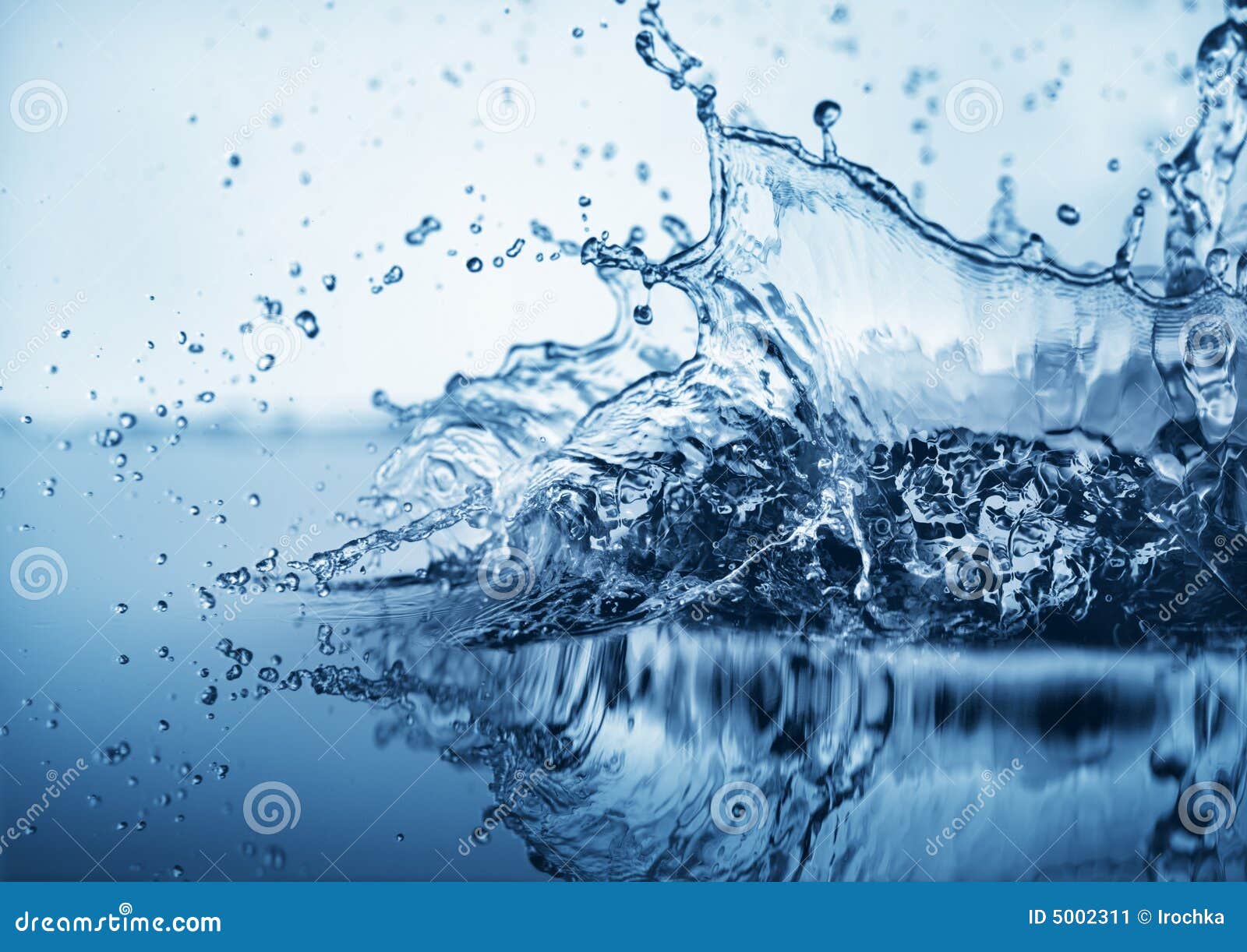Blue water splash stock image. Image of splash, moment - 5002311