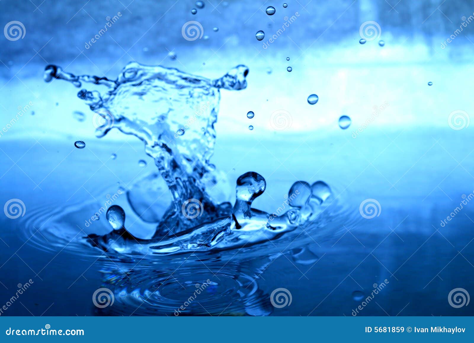 Blue water splash stock image. Image of fresh, nature - 5681859