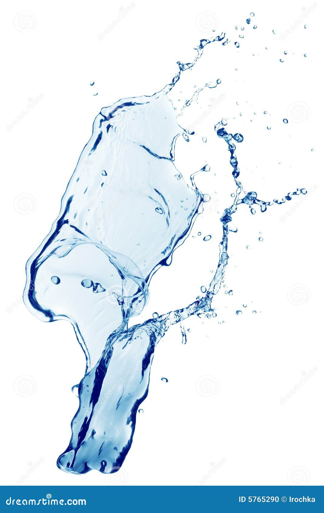 Blue water splash stock photo. Image of splash, isolated - 5765290