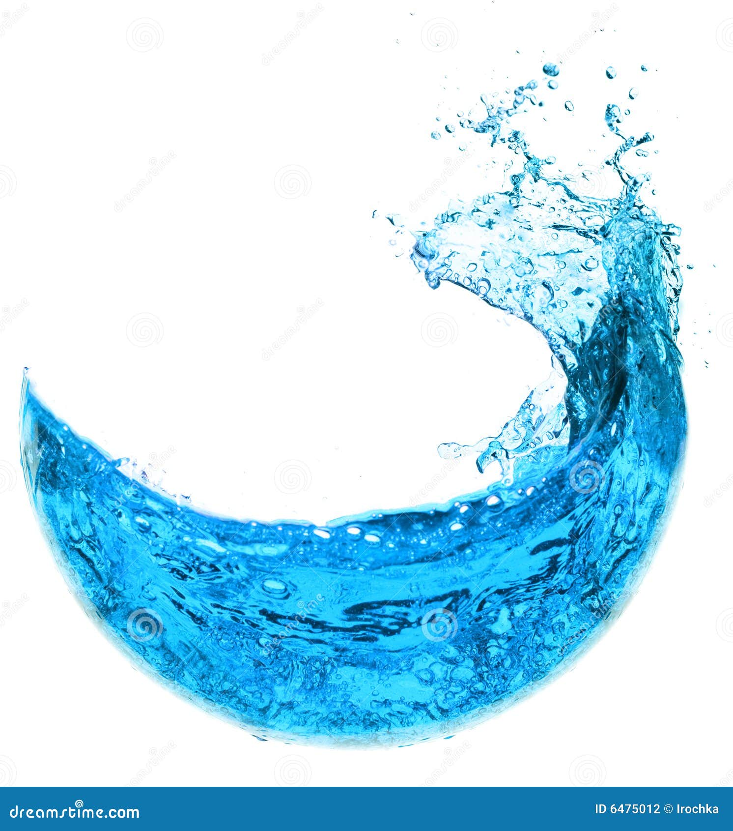 Blue water splash stock photo. Image of blue, wave, water - 6475012