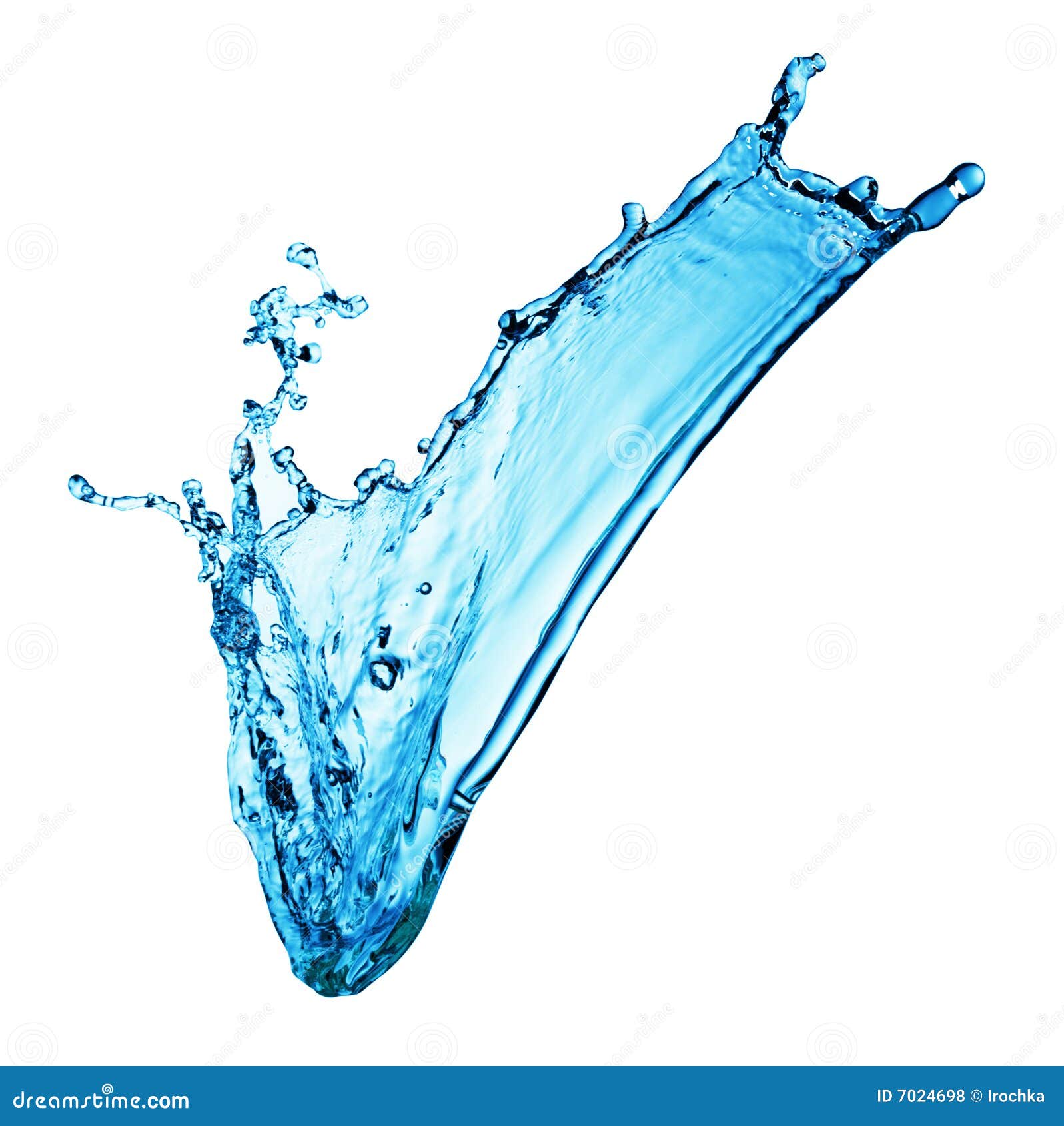 Blue water splash stock photo. Image of motion, closeup - 7024698
