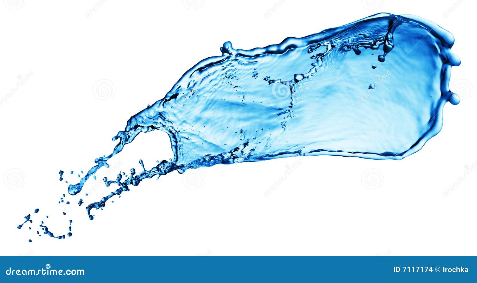 Blue water splash stock photo. Image of isolated, detailed - 7117174