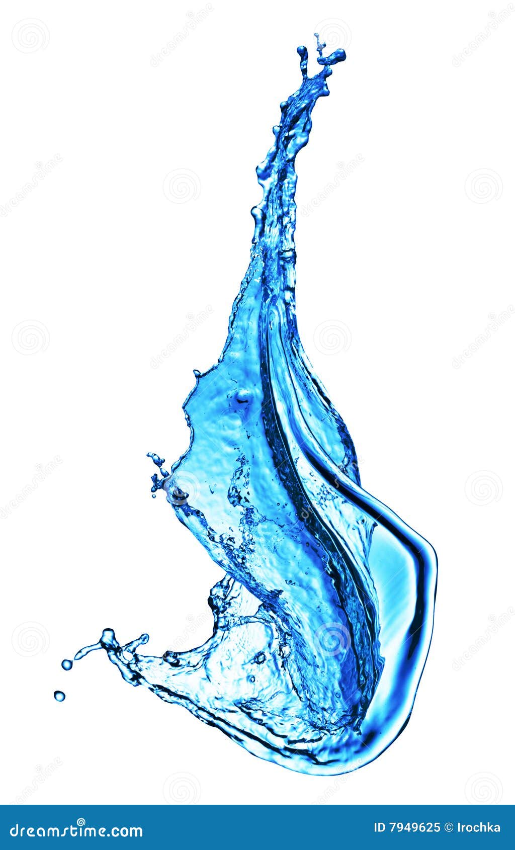 Blue water splash stock image. Image of closeup, still - 7949625