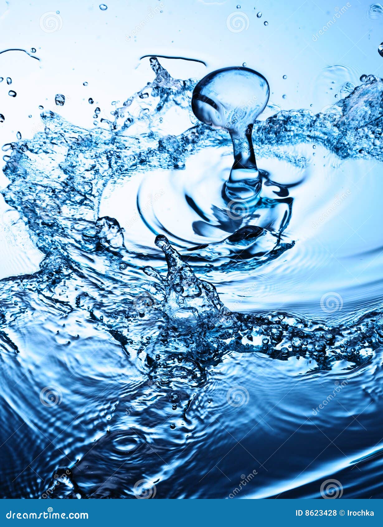 Blue water splash stock photo. Image of graphics, designing - 8623428
