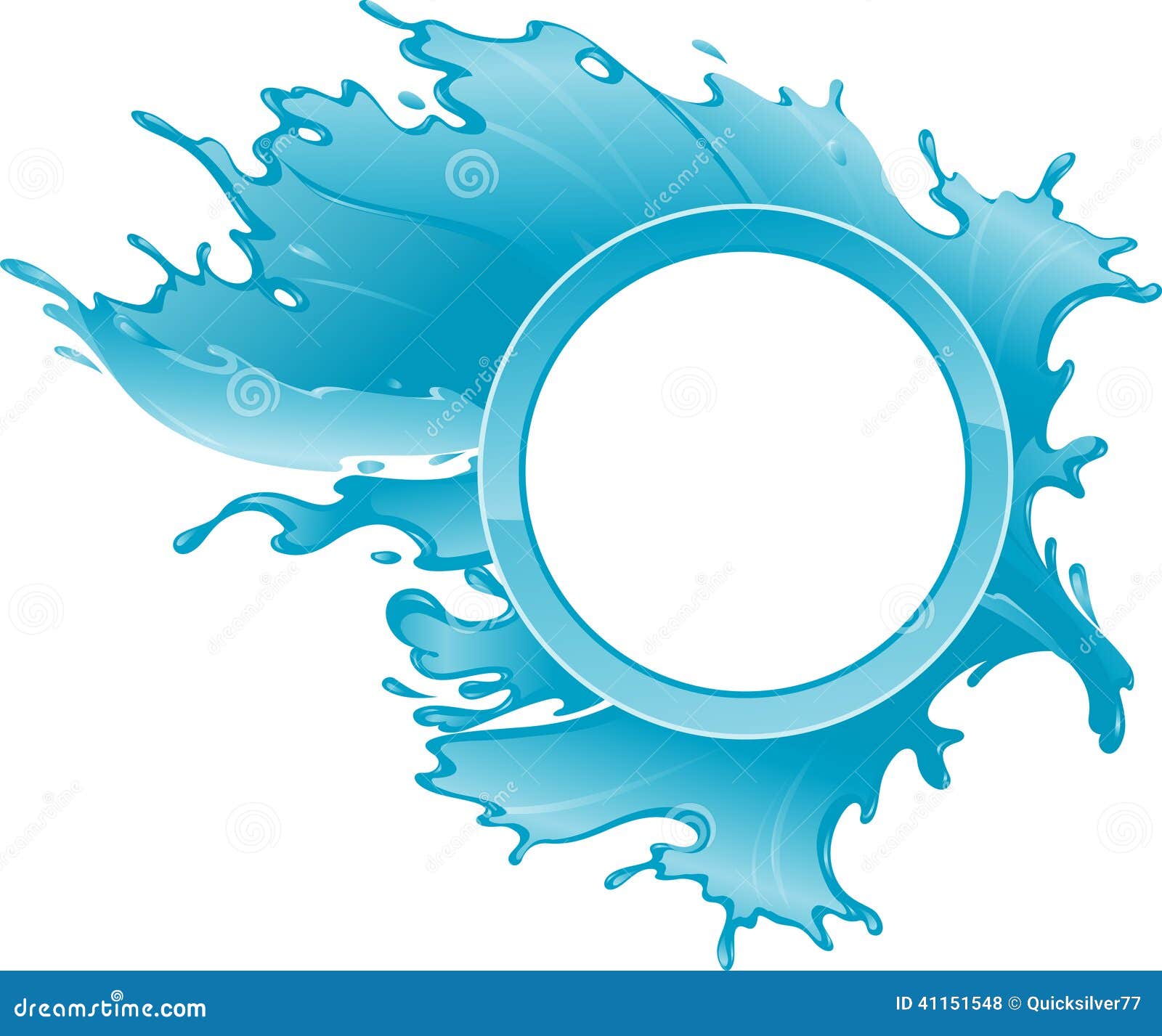 Blue Water Splash stock illustration. Illustration of shapes - 41151548