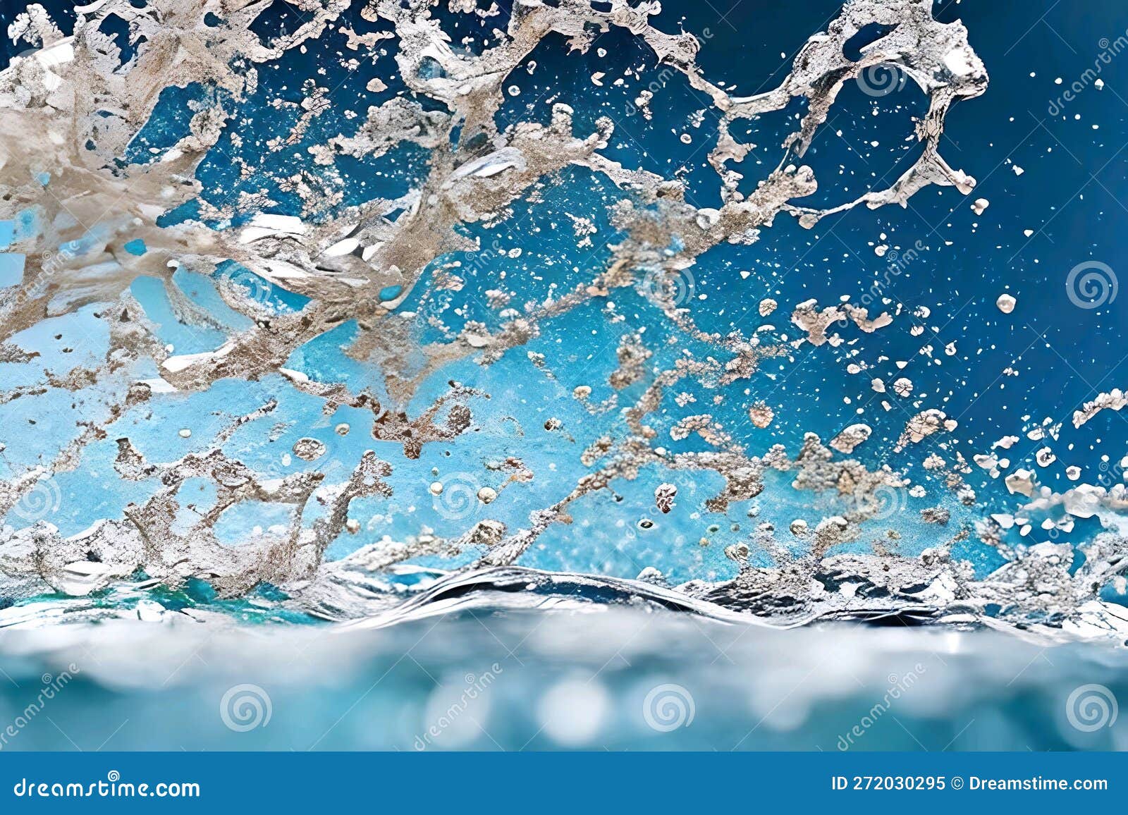 Blue water splash stock illustration. Illustration of rain - 272030295