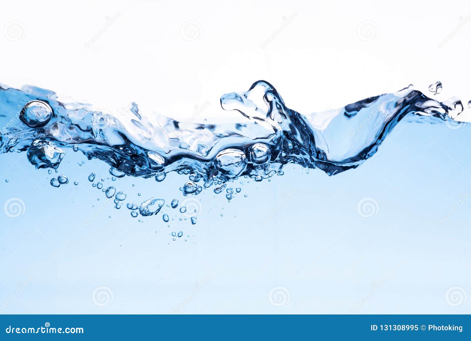 Blue Water Splash with Bubbles Stock Image - Image of backdrop ...
