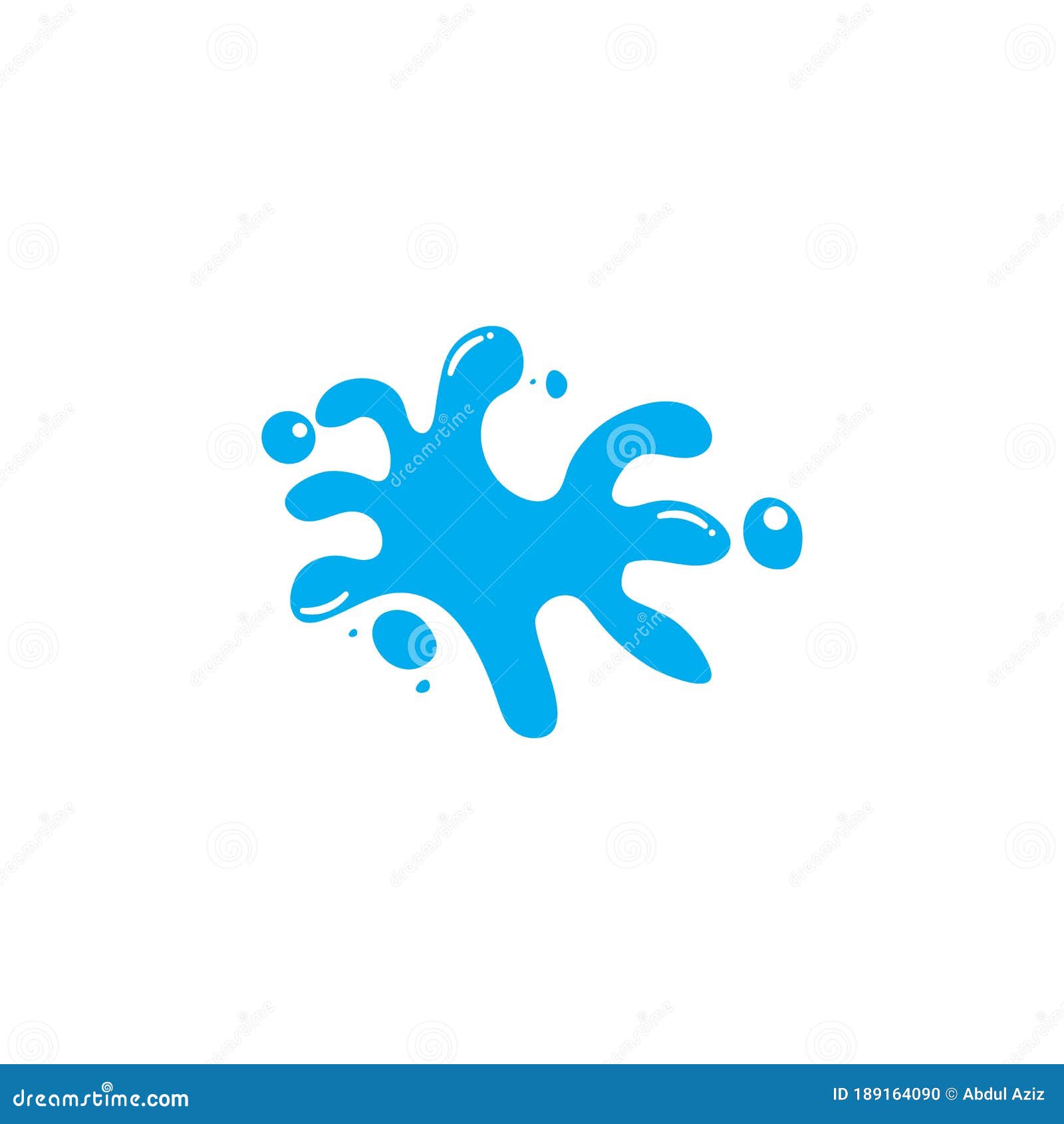 Blue Water Splash Illustration Logo Vector Design Stock Vector ...