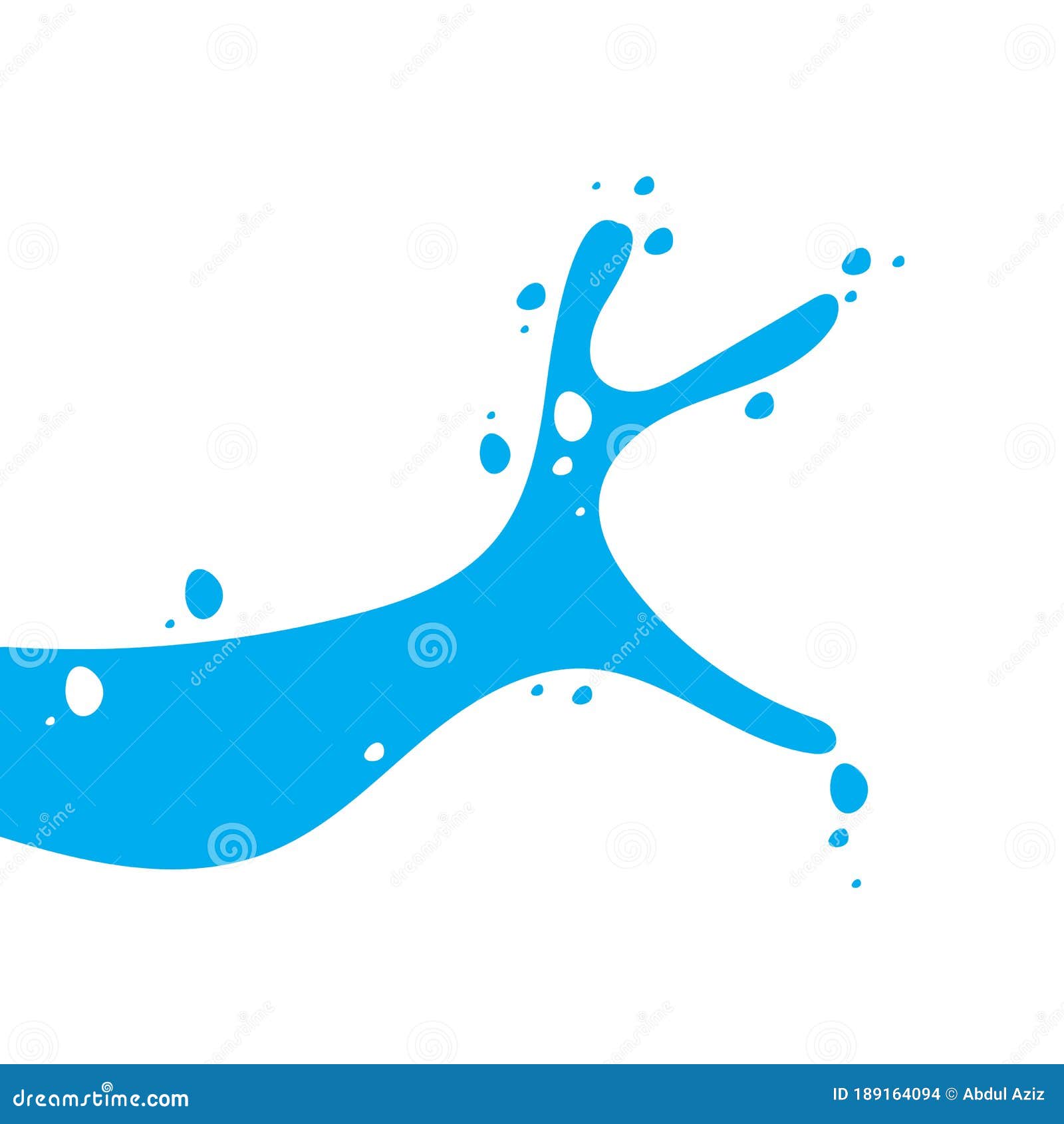 Blue Water Splash Illustration Logo Vector Design Stock Vector ...