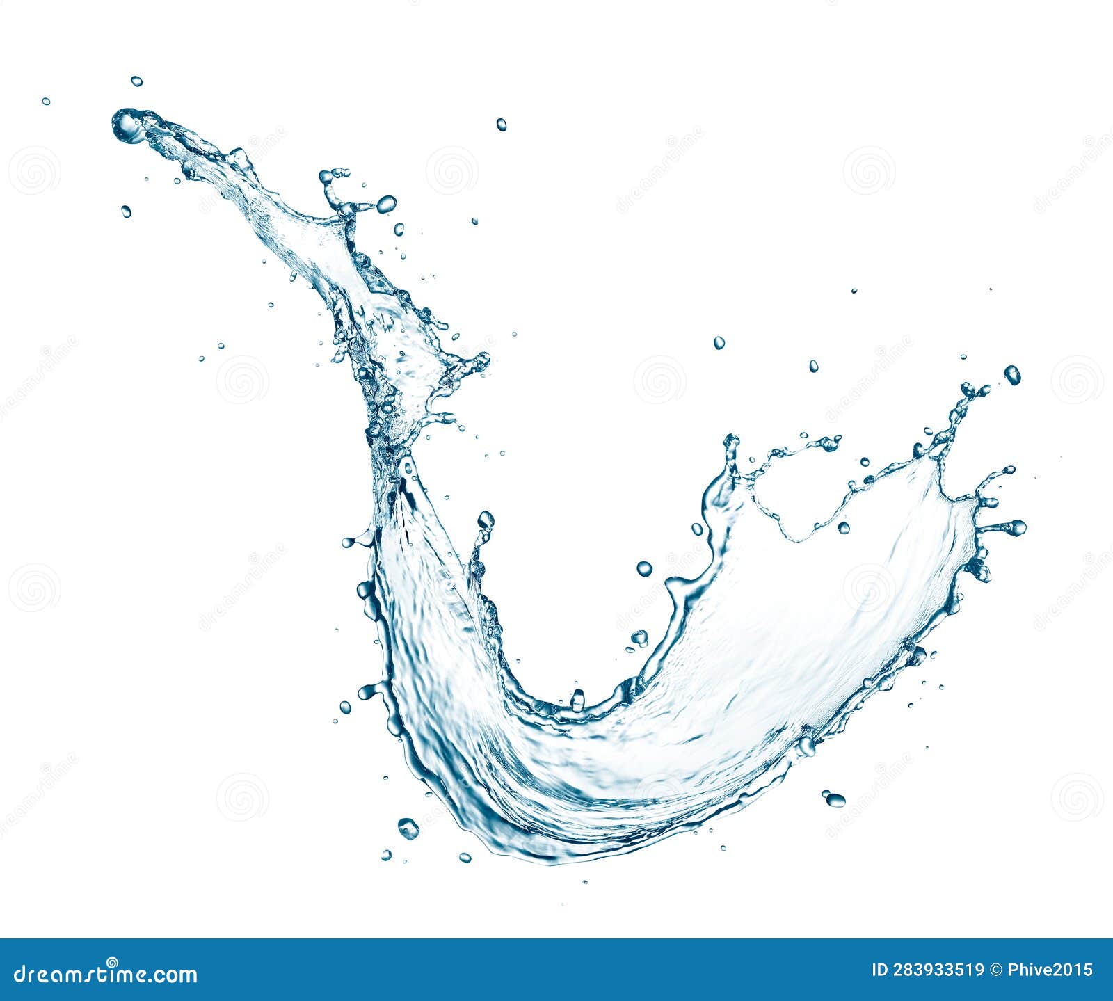 Blue water splash isolated stock image. Image of splash - 283933519