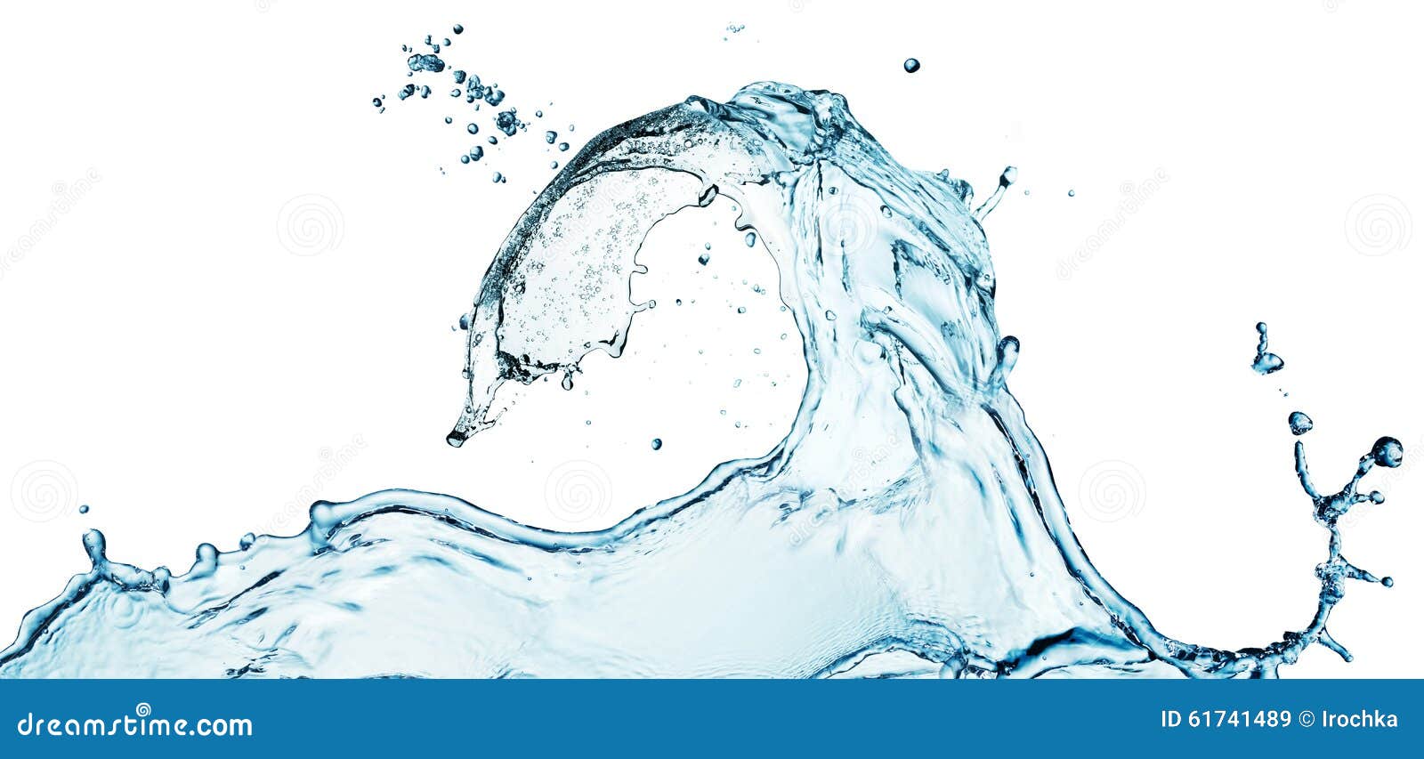 Blue water splash isolated stock image. Image of liquid - 61741489