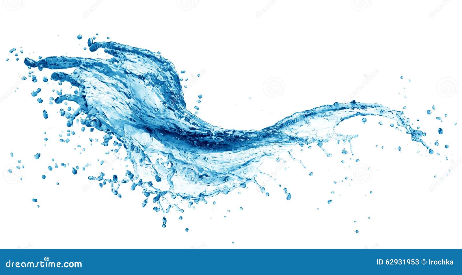 Blue water splash isolated stock image. Image of drop - 62931953