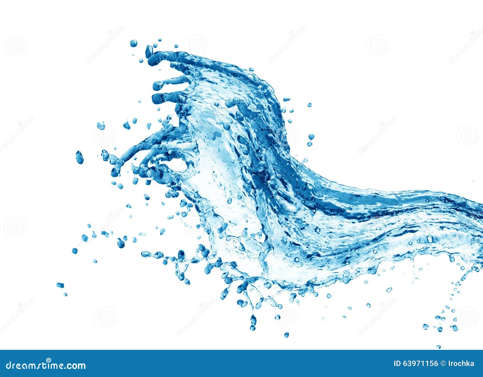 Blue water splash stock photo. Image of white, light - 63971156