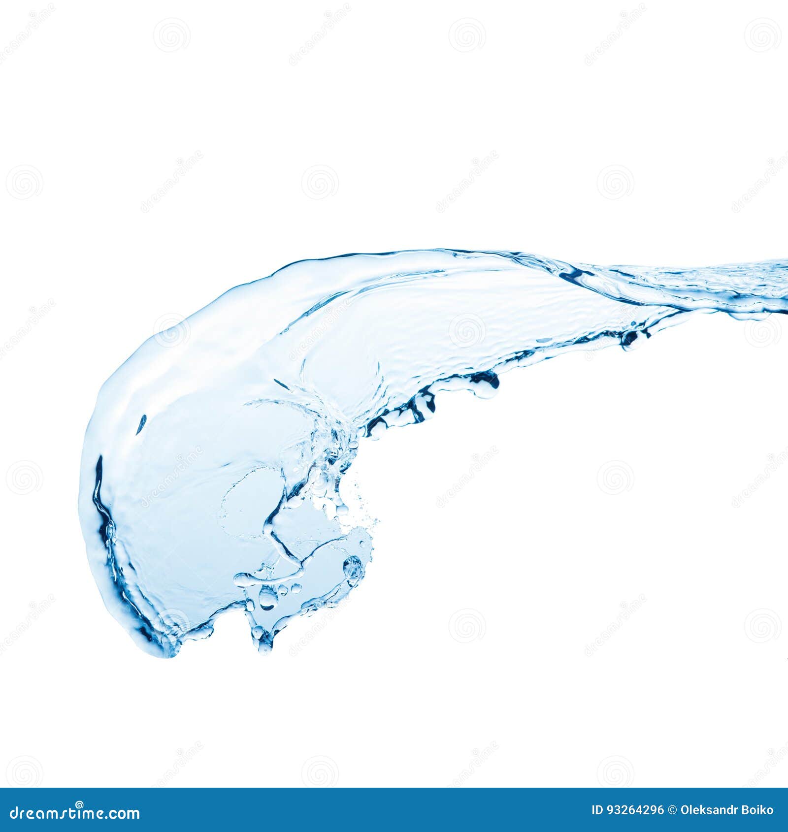 Blue water splash isolated stock photo. Image of drop - 93264296