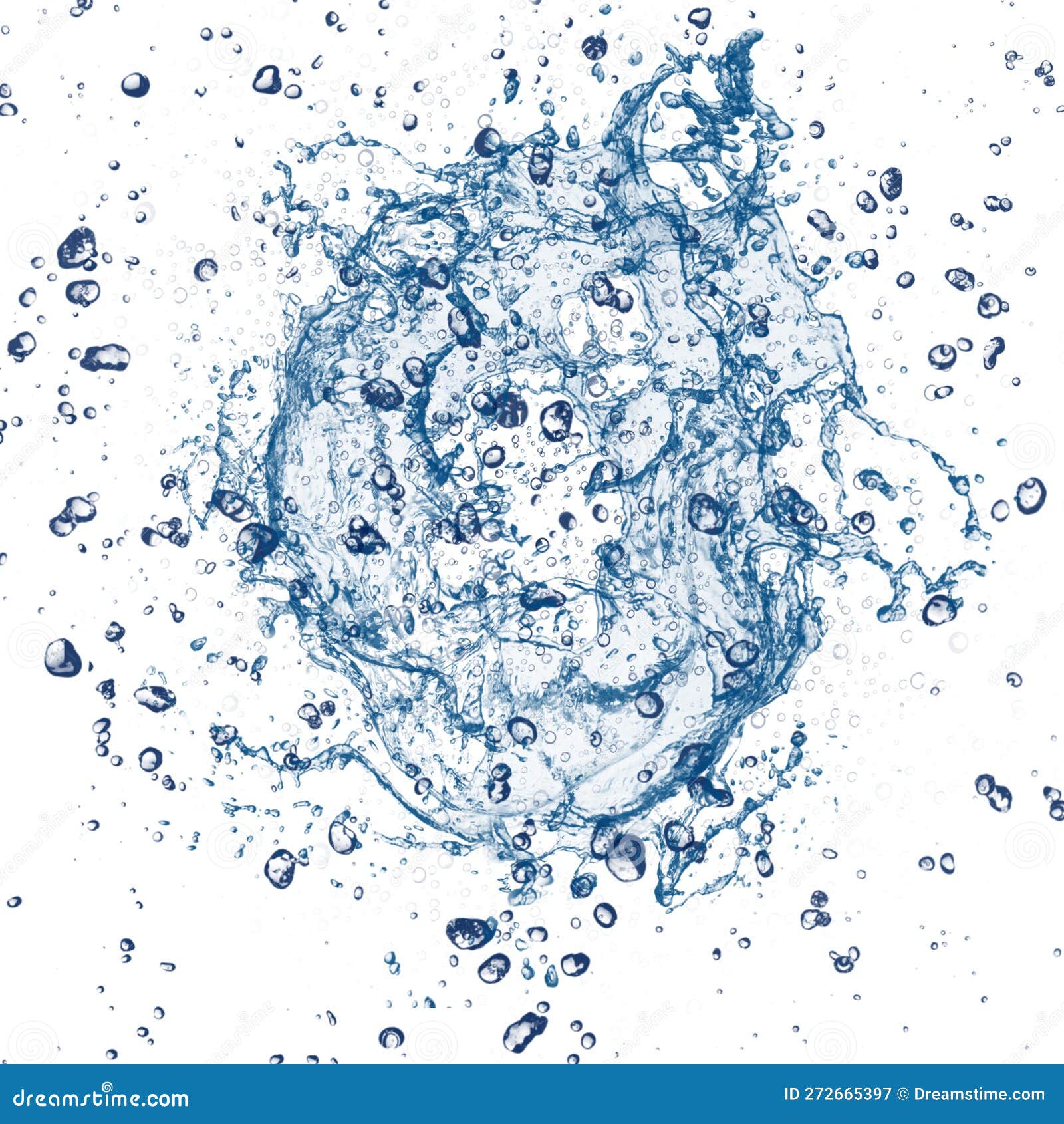 Blue Water Splash Object stock image. Image of wave - 272665397