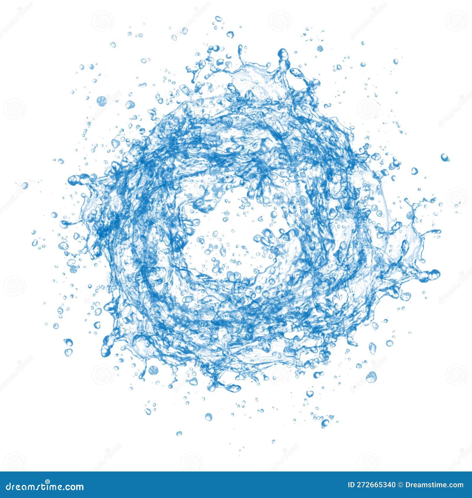 Blue Water Splash Object stock photo. Image of splash - 272665340