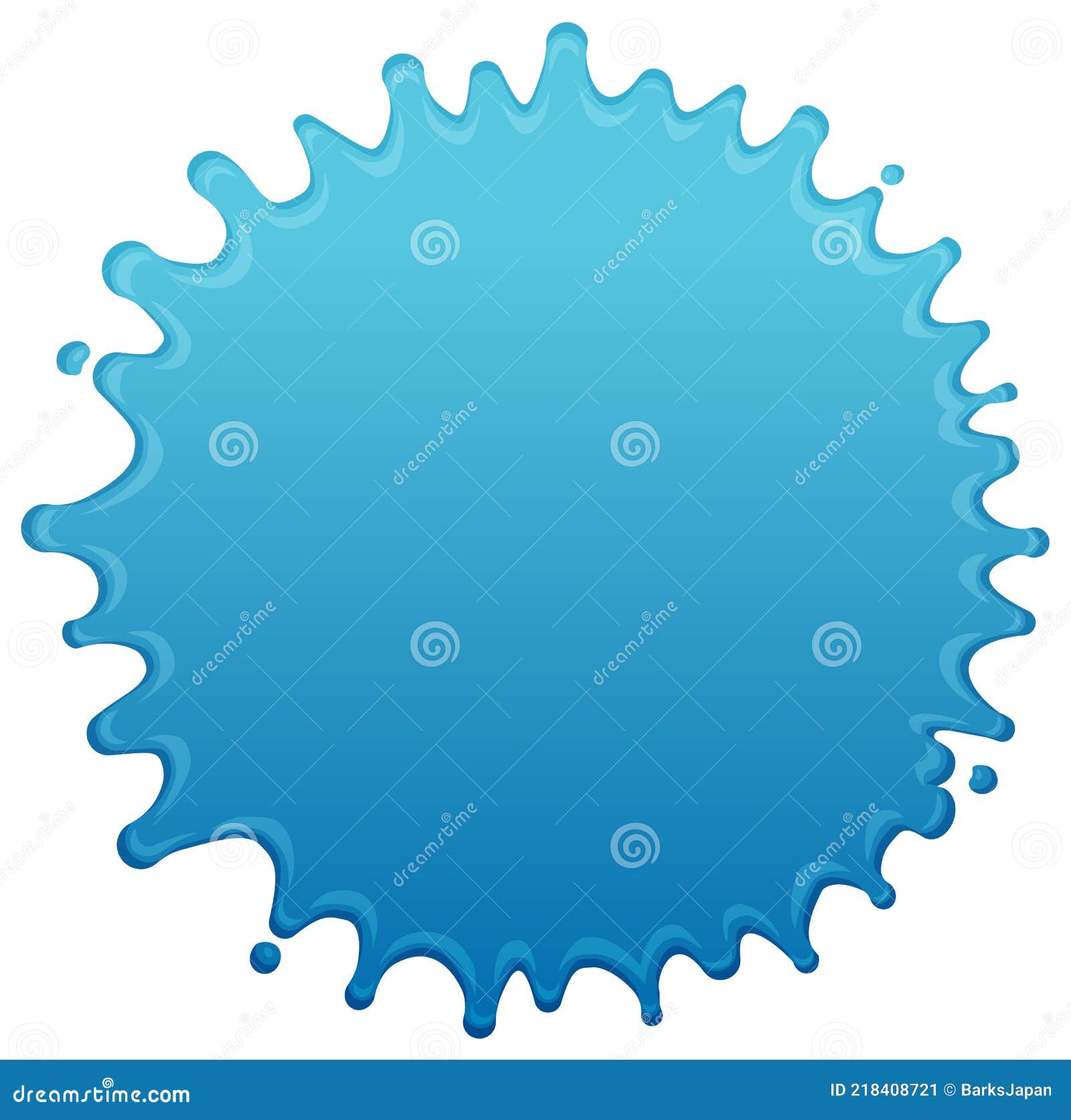 Blue Water Splash Shape Vector Illustration Stock Vector - Illustration ...