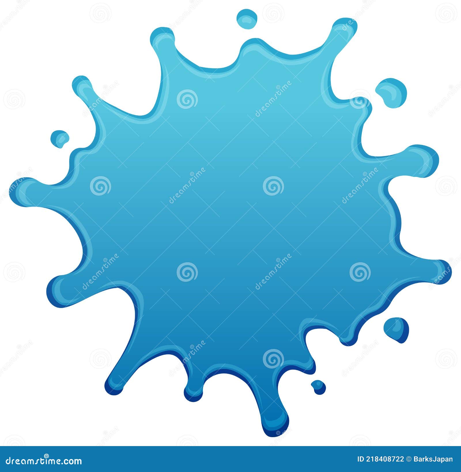 Blue Water Splash Shape Vector Illustration Stock Vector - Illustration ...