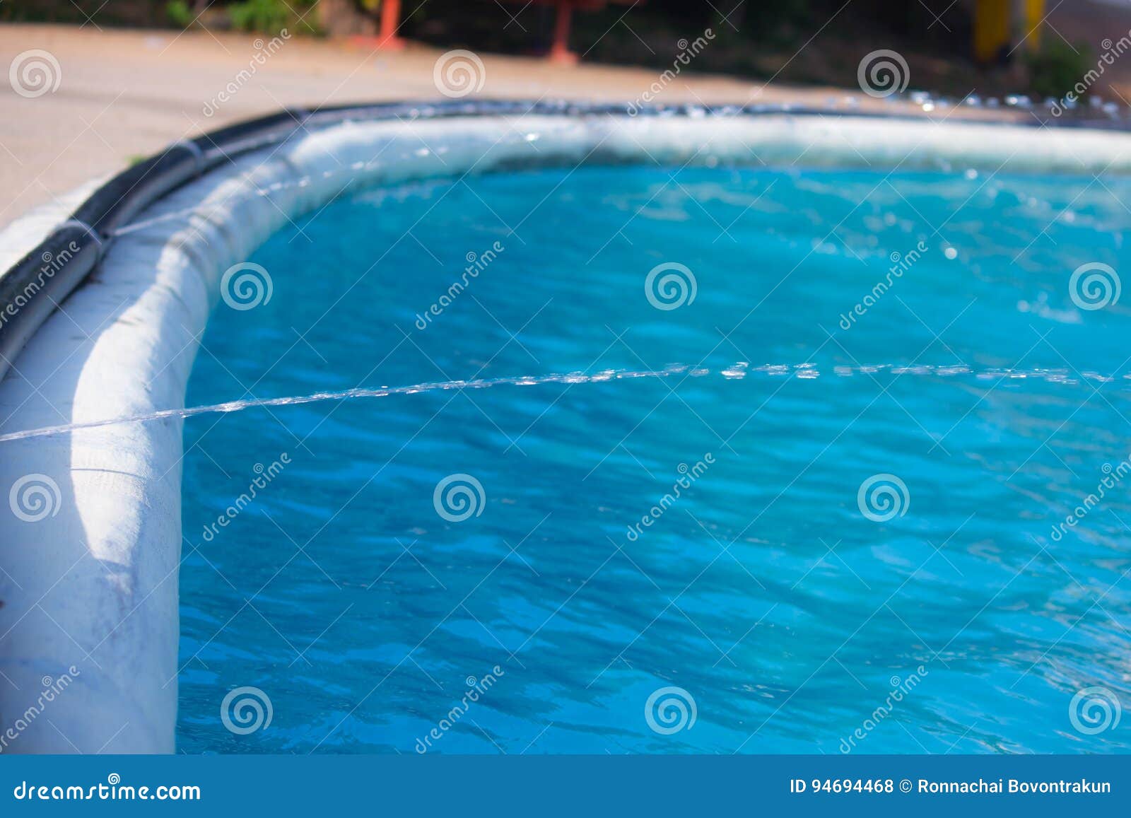 Blue Water Splash in Swimming Pool Stock Photo - Image of drops ...
