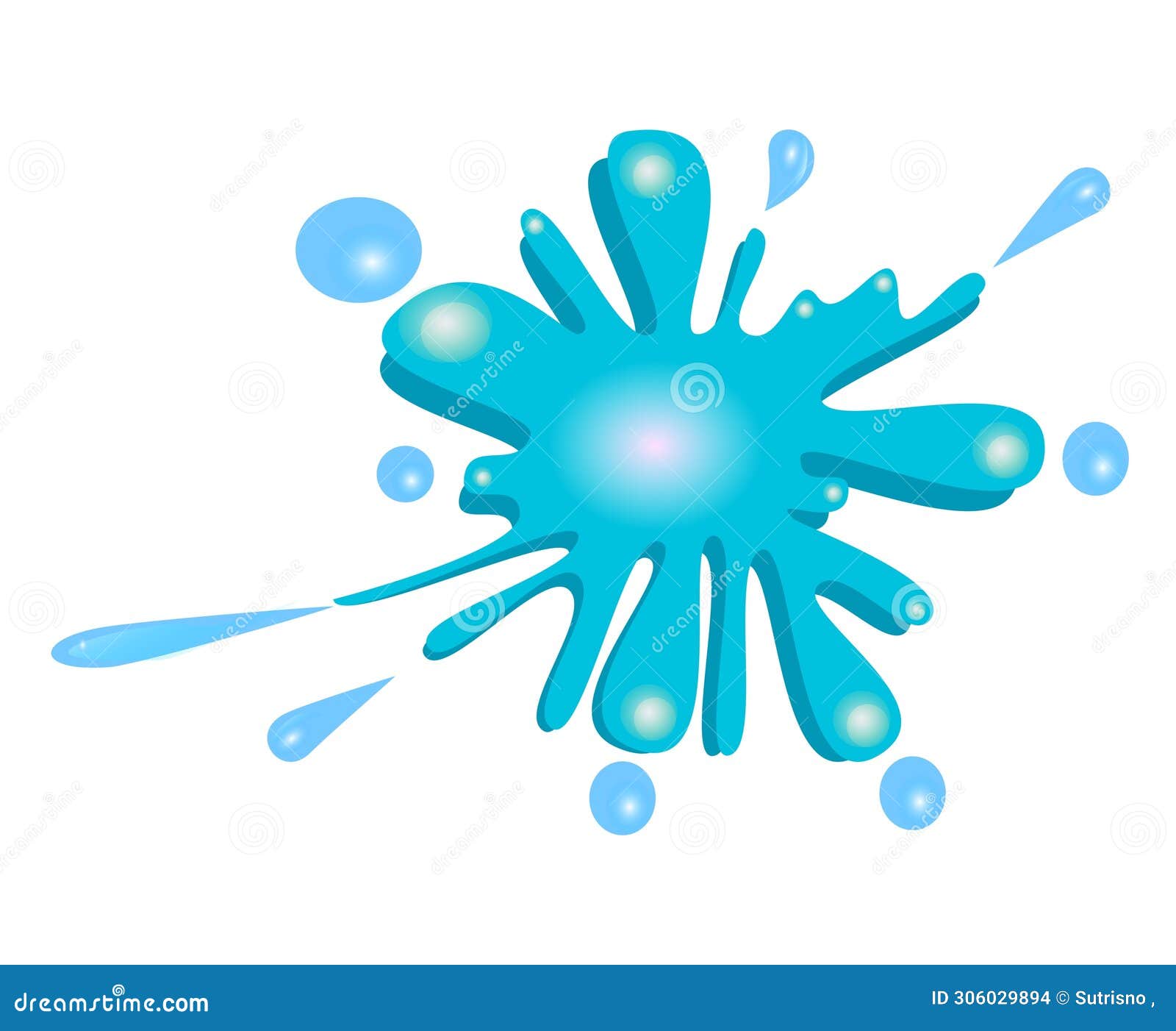 Blue water splash vector stock vector. Illustration of icon - 306029894
