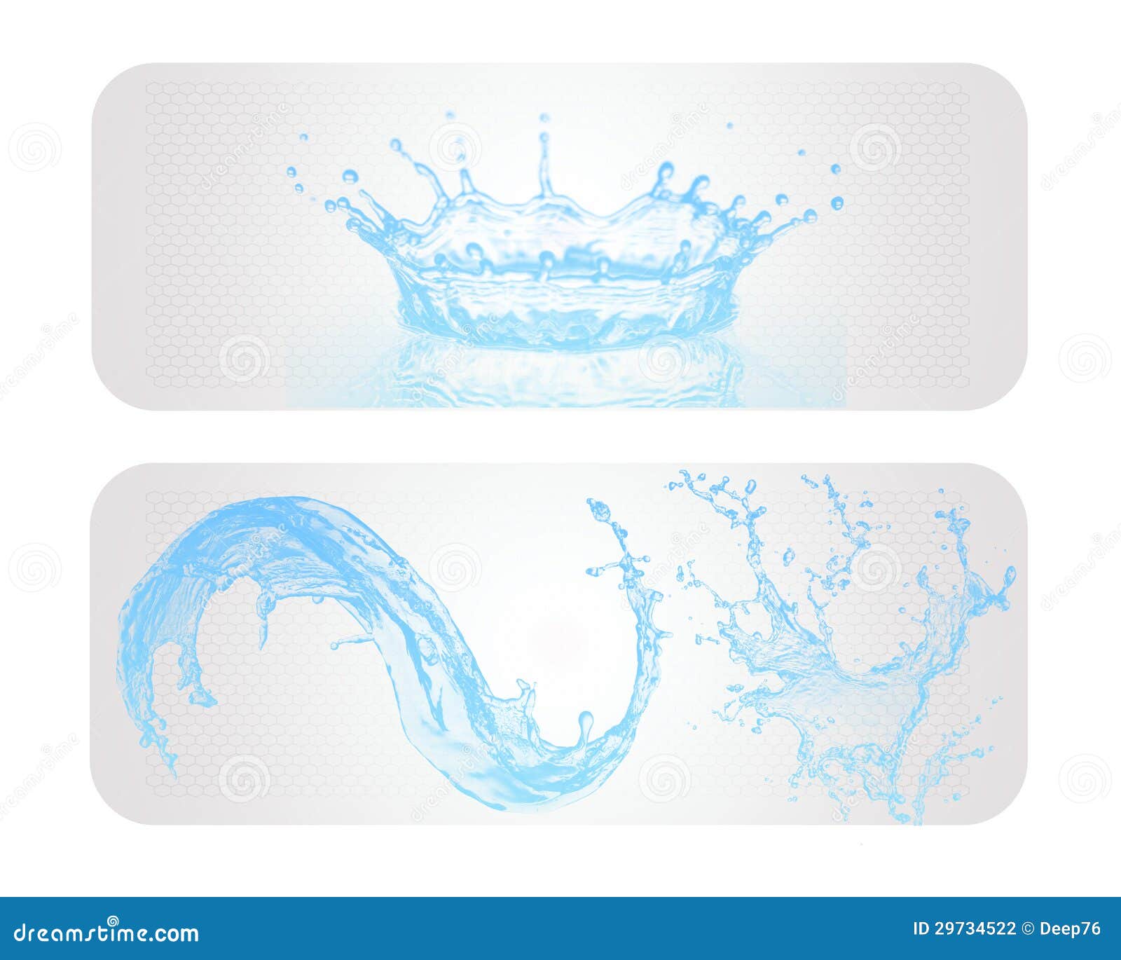 Blue Water Splash Banner stock vector. Illustration of splash - 29734522