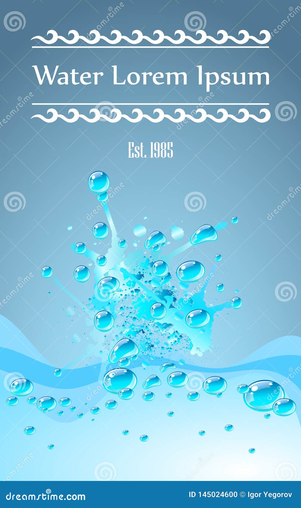 Graphic water splash stock vector. Illustration of grunge - 145024600