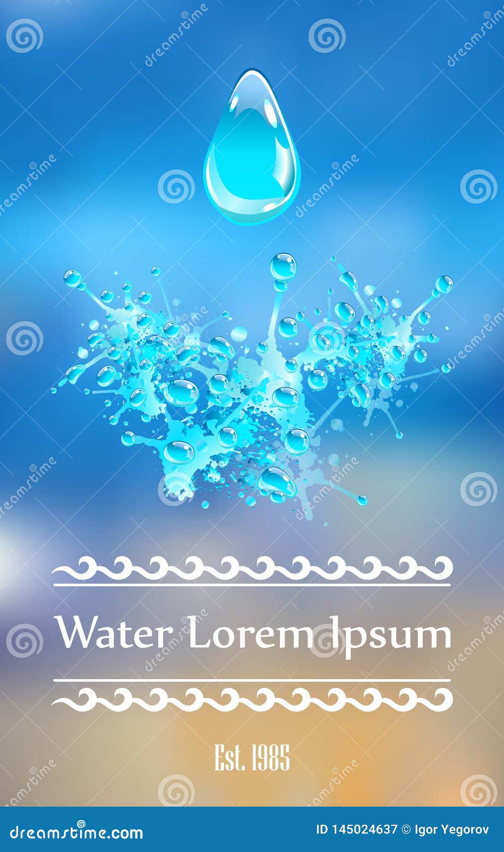 Graphic water splash stock vector. Illustration of drops - 145024637
