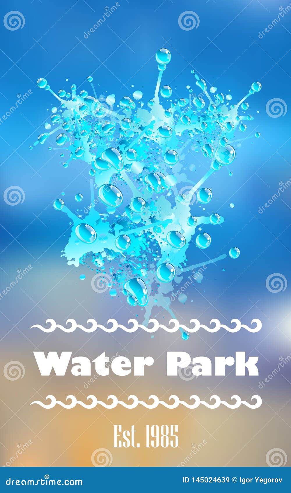 Graphic water splash stock vector. Illustration of park - 145024639