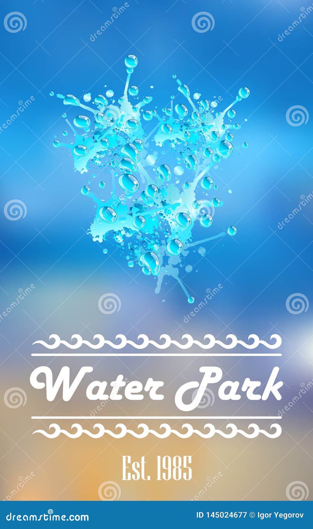 Graphic water splash stock vector. Illustration of happy - 145024677