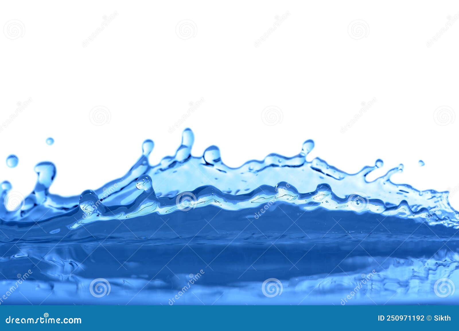 Blue Water Splash on White Background Stock Photo - Image of splash ...