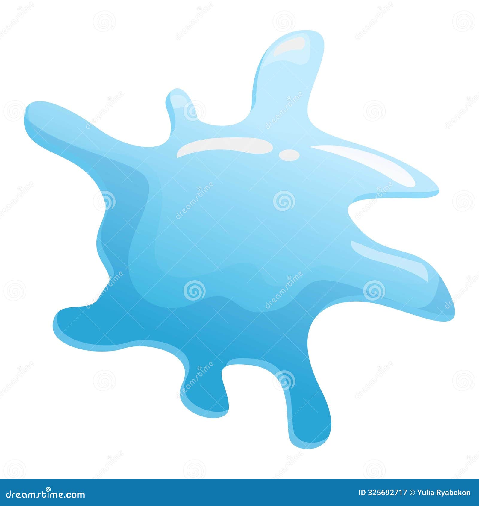 Blue Water Splashing Down on a Surface Stock Vector - Illustration of ...