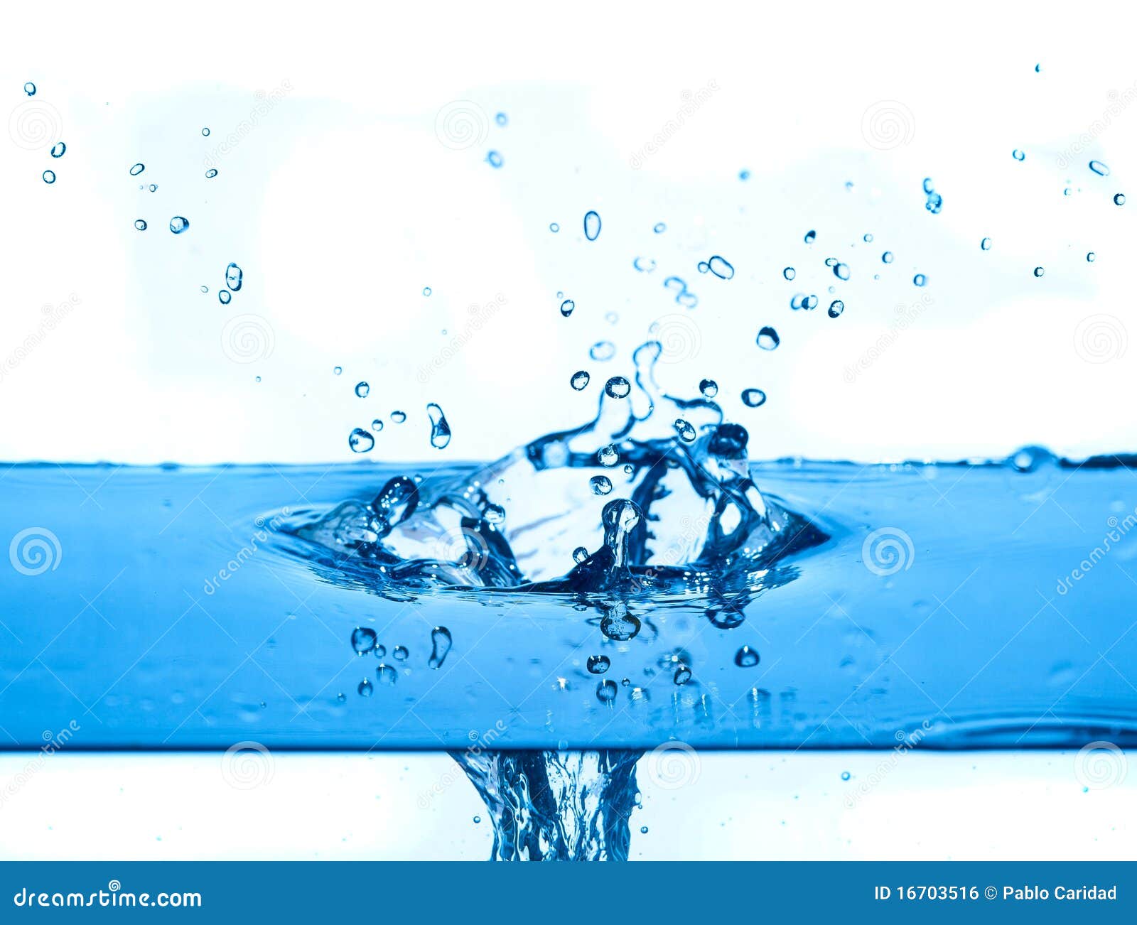 Blue Water Splashing White Background Stock Photo - Image of drink ...