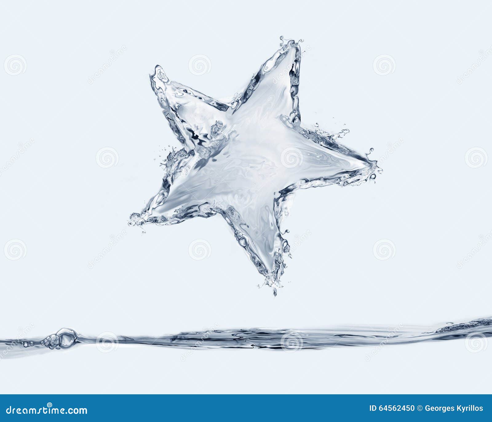 Blue Water Star stock photo. Image of star, shine, soft - 64562450