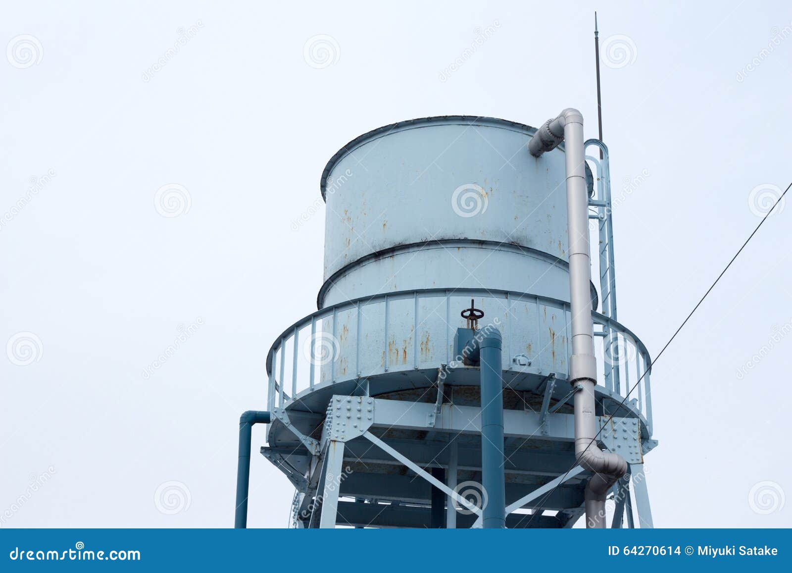 Blue water storage tank stock photo. Image of tank, container - 64270614