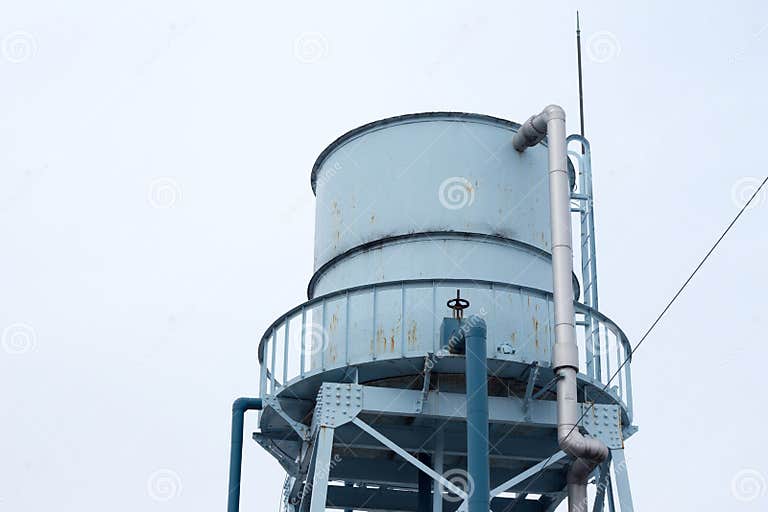 Blue water storage tank stock photo. Image of tank, container - 64270614