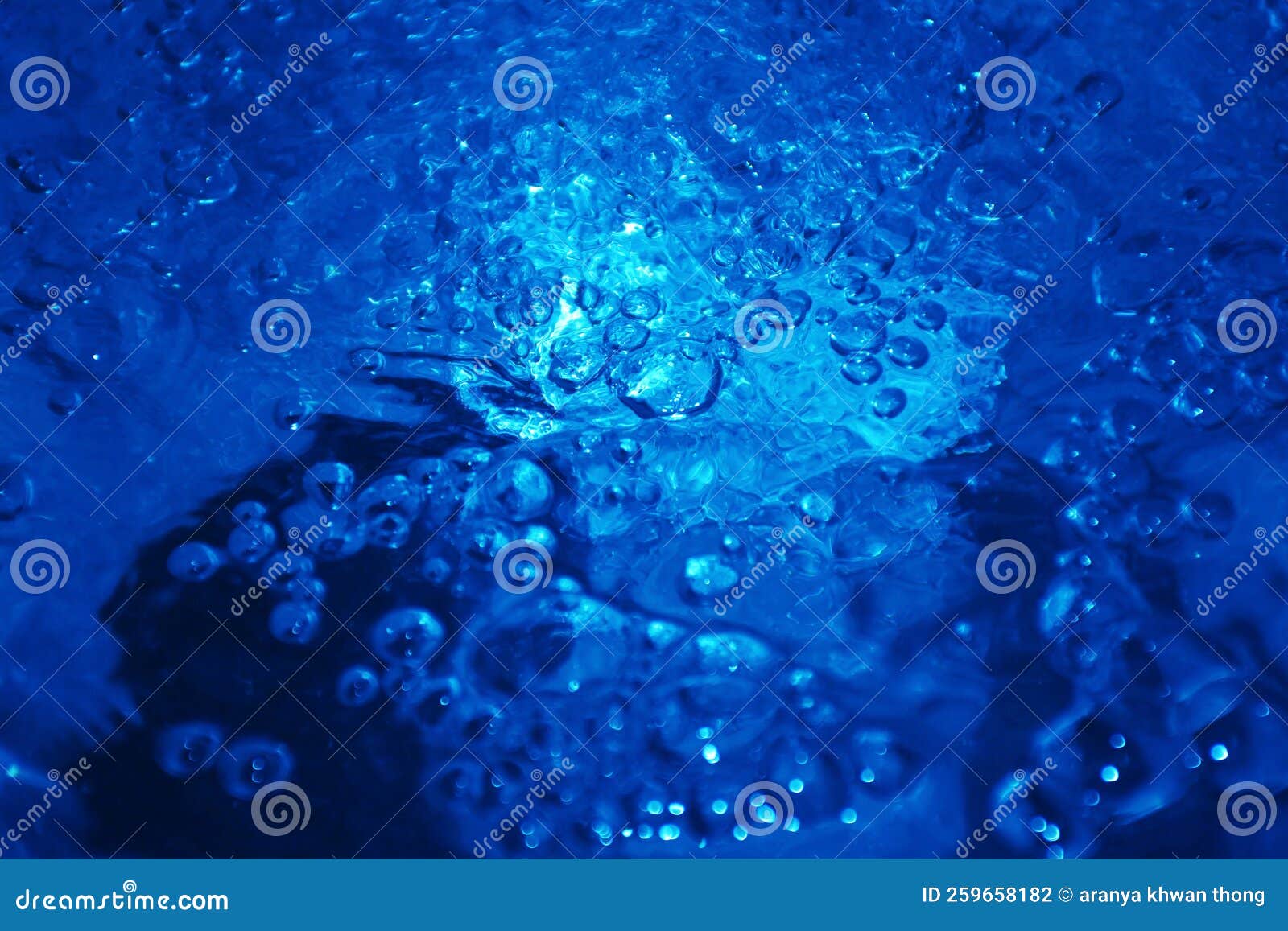 The Blue Water Surface Bubbling into a Beautiful Grain Stock Photo ...