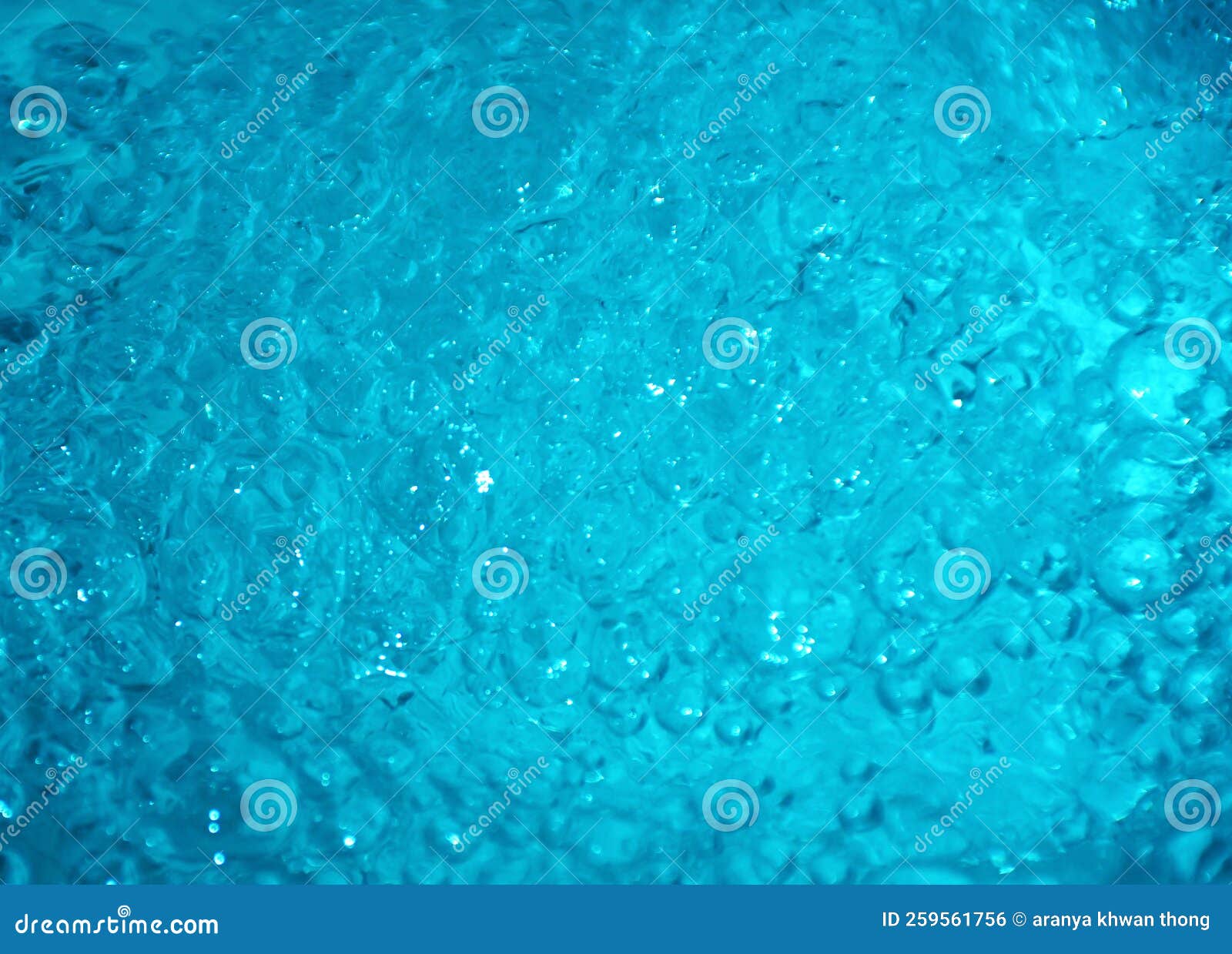 The Blue Water Surface Bubbling into a Beautiful Grain Stock Photo ...