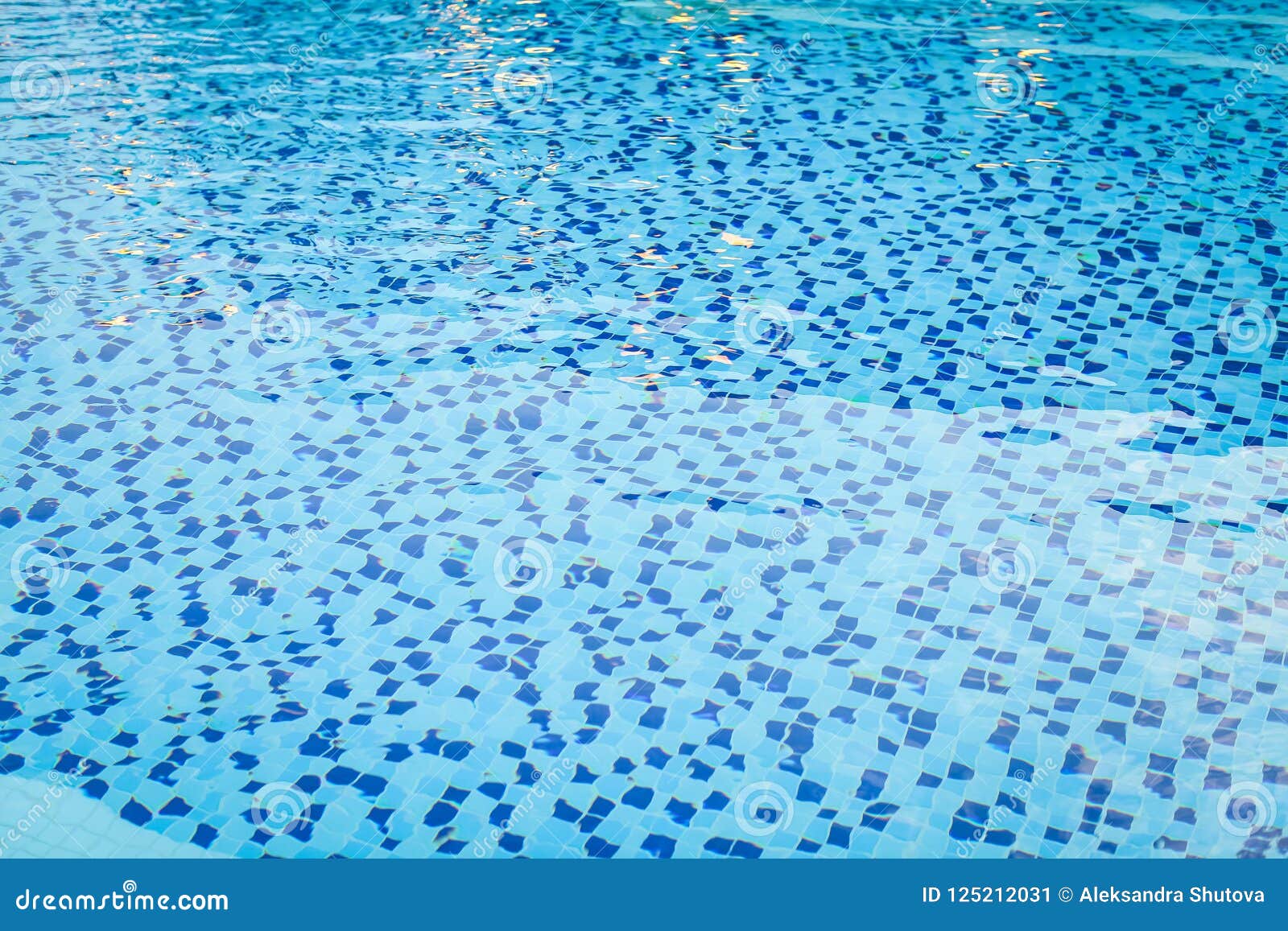 Blue Water Swimming Pool Caustic Texture with Glare Stock Image - Image ...