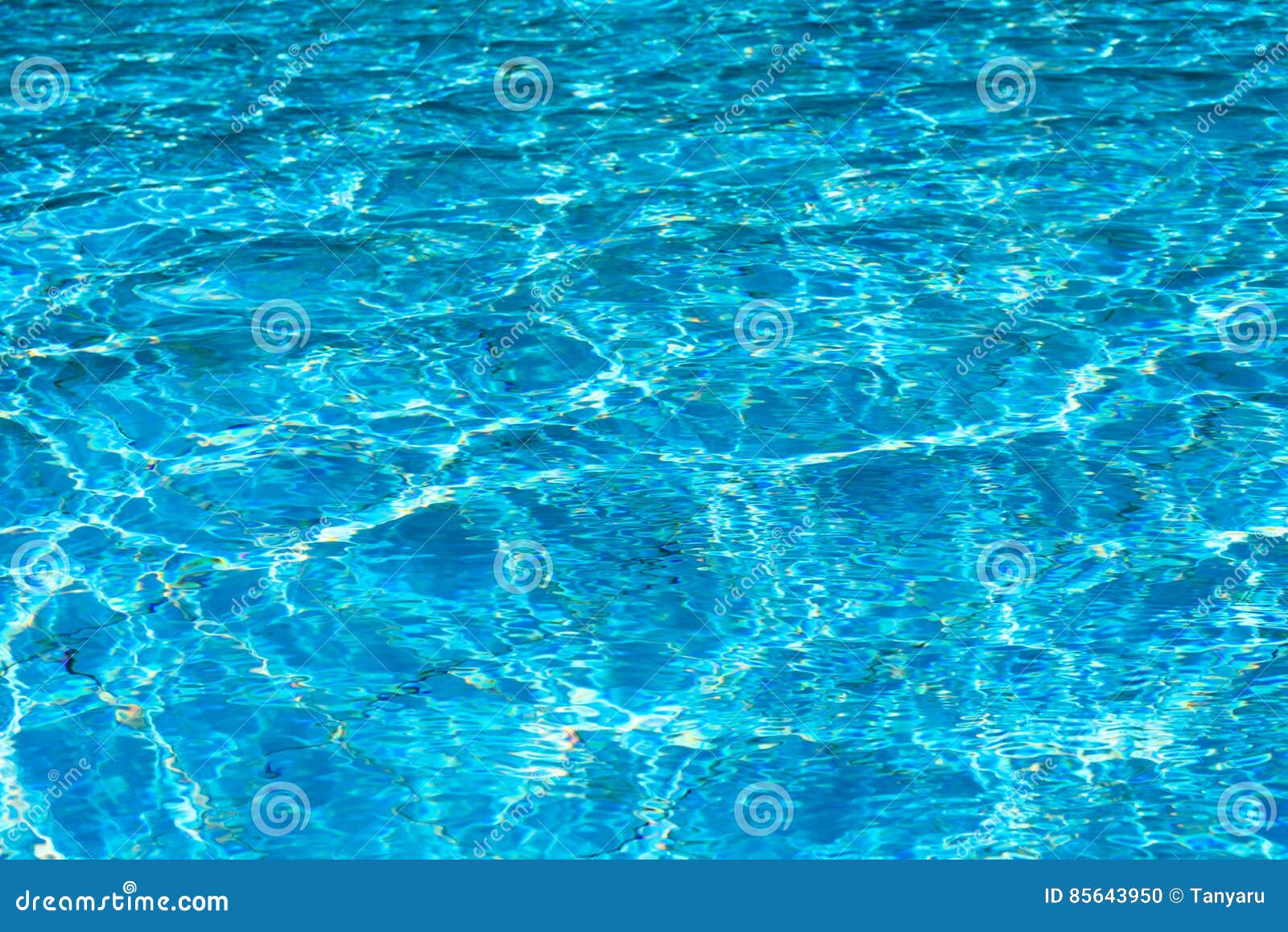 Blue Water in a Swimming Pool Full Frame Horizontal Stock Photo - Image ...